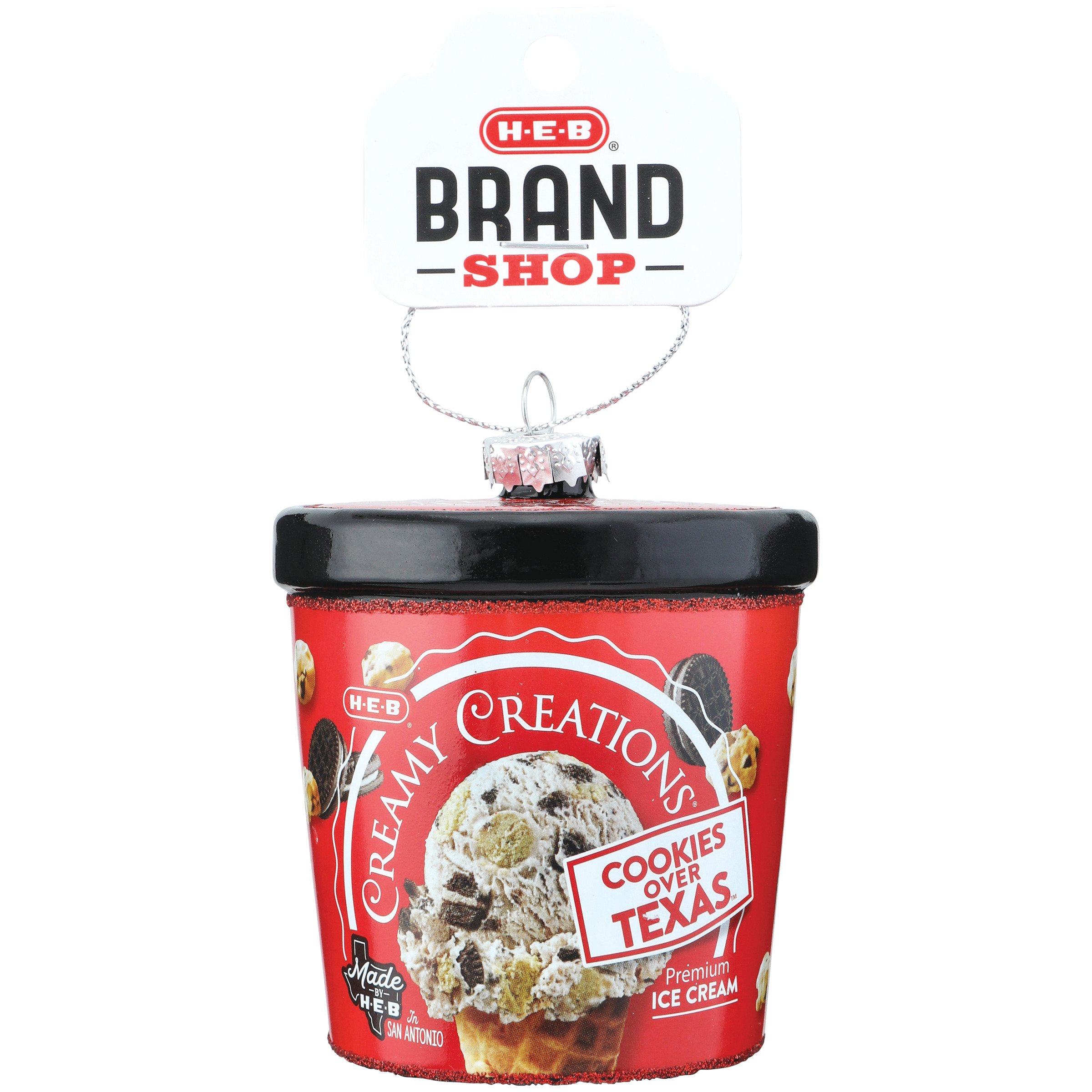 H-E-B Brand Shop Creamy Creations Cookie Over Texas Pint Ornament ...