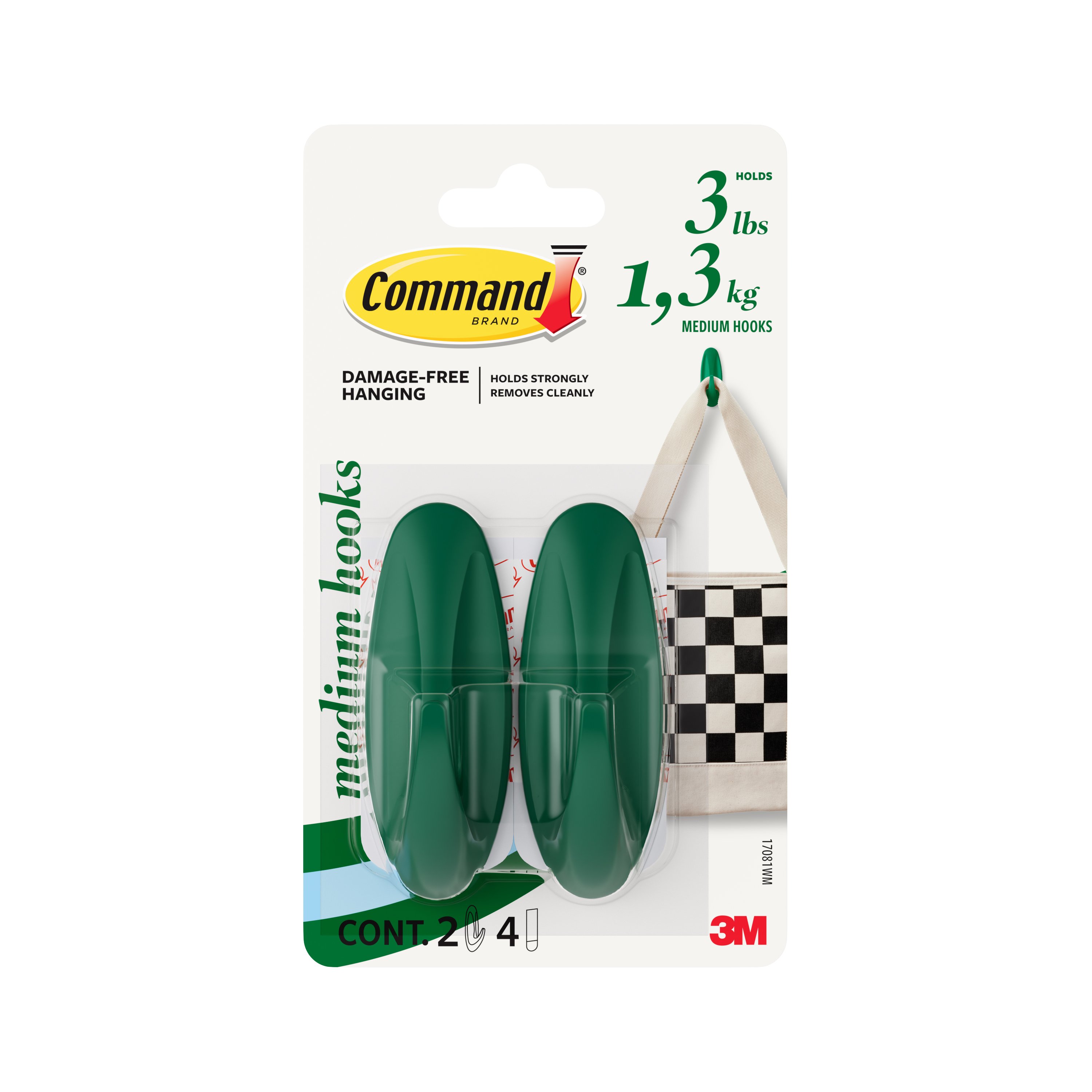 Command Medium Designer Hooks - Watermelon - Shop Hooks & picture ...