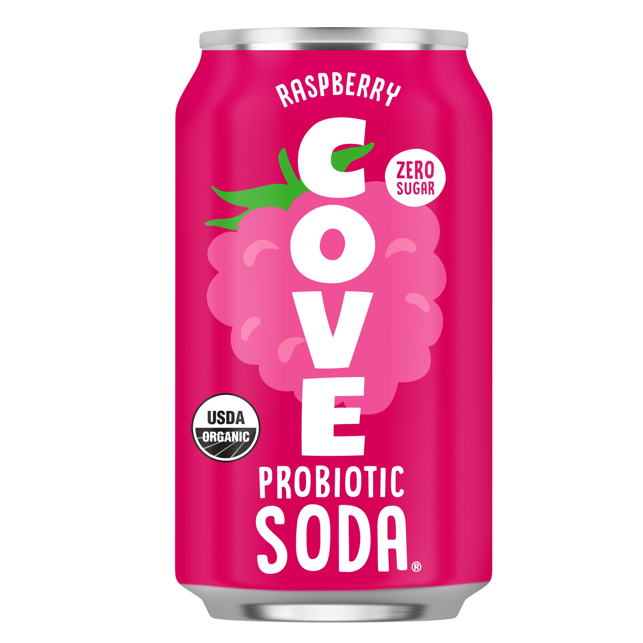 Cove Organic Zero Sugar Probiotic Soda - Raspberry - Shop Soda at H-E-B