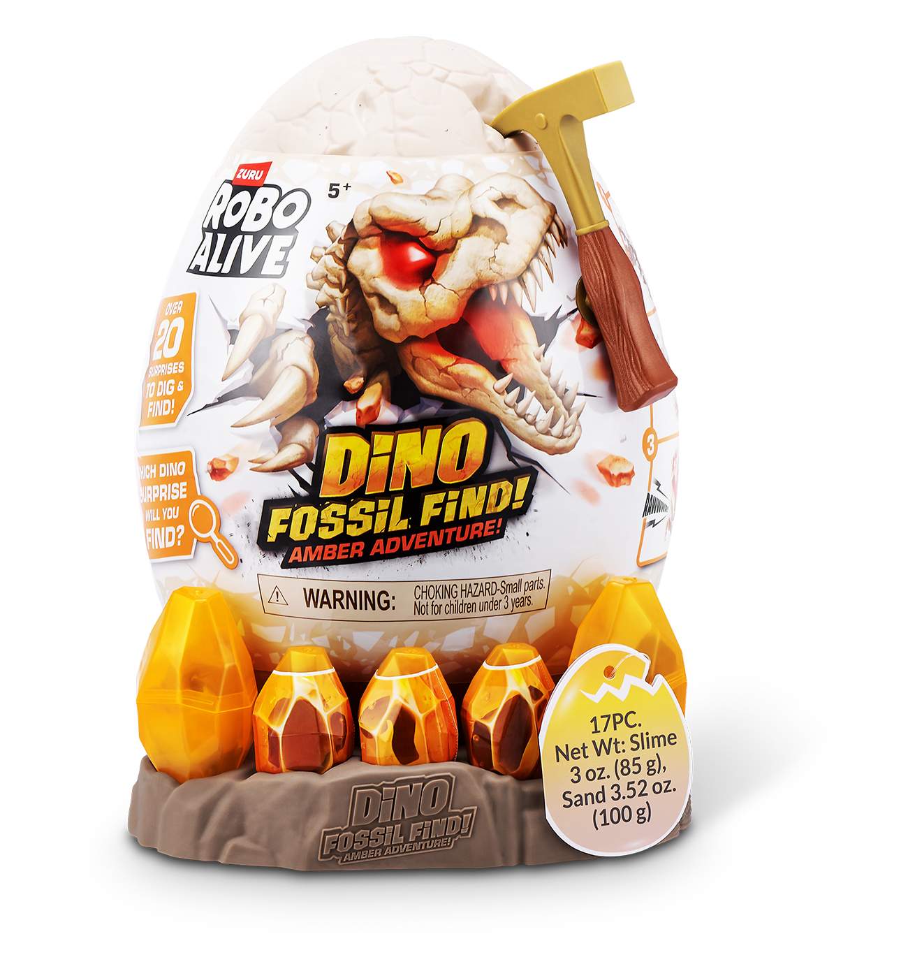 Zuru Robo Alive Dino Fossil Find Amber Adventure - Shop Action figures ...