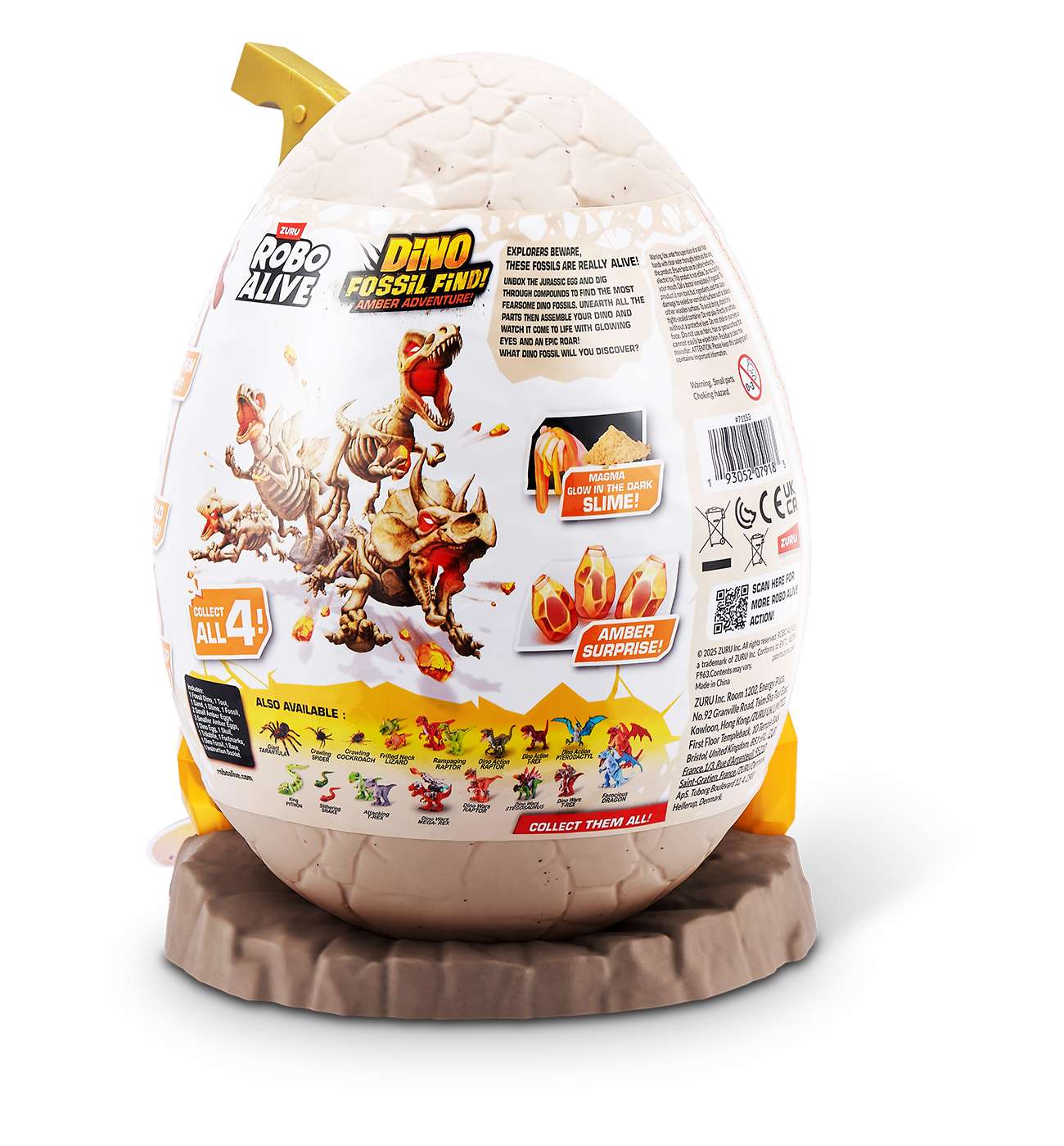 Zuru Robo Alive Dino Fossil Find Amber Adventure - Shop Action figures ...