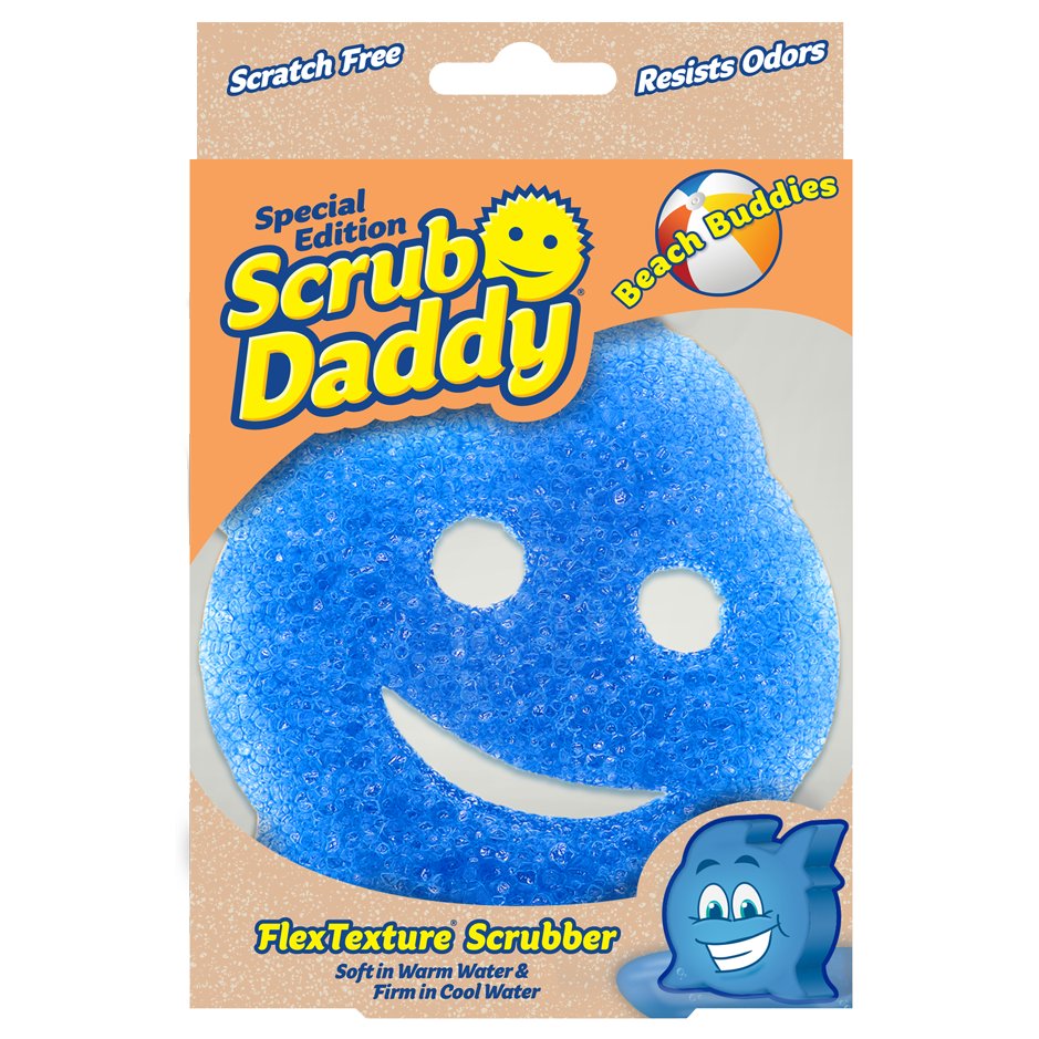 Scrub Daddy Summer Blue Shark FlexTexture Sponge - Shop Sponges ...