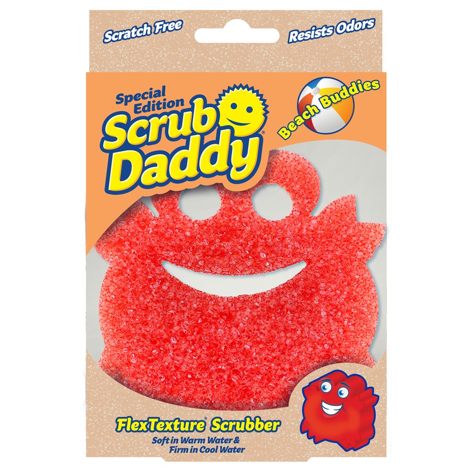 Scrub Daddy Summer Red Crab FlexTexture Sponge - Shop Sponges ...