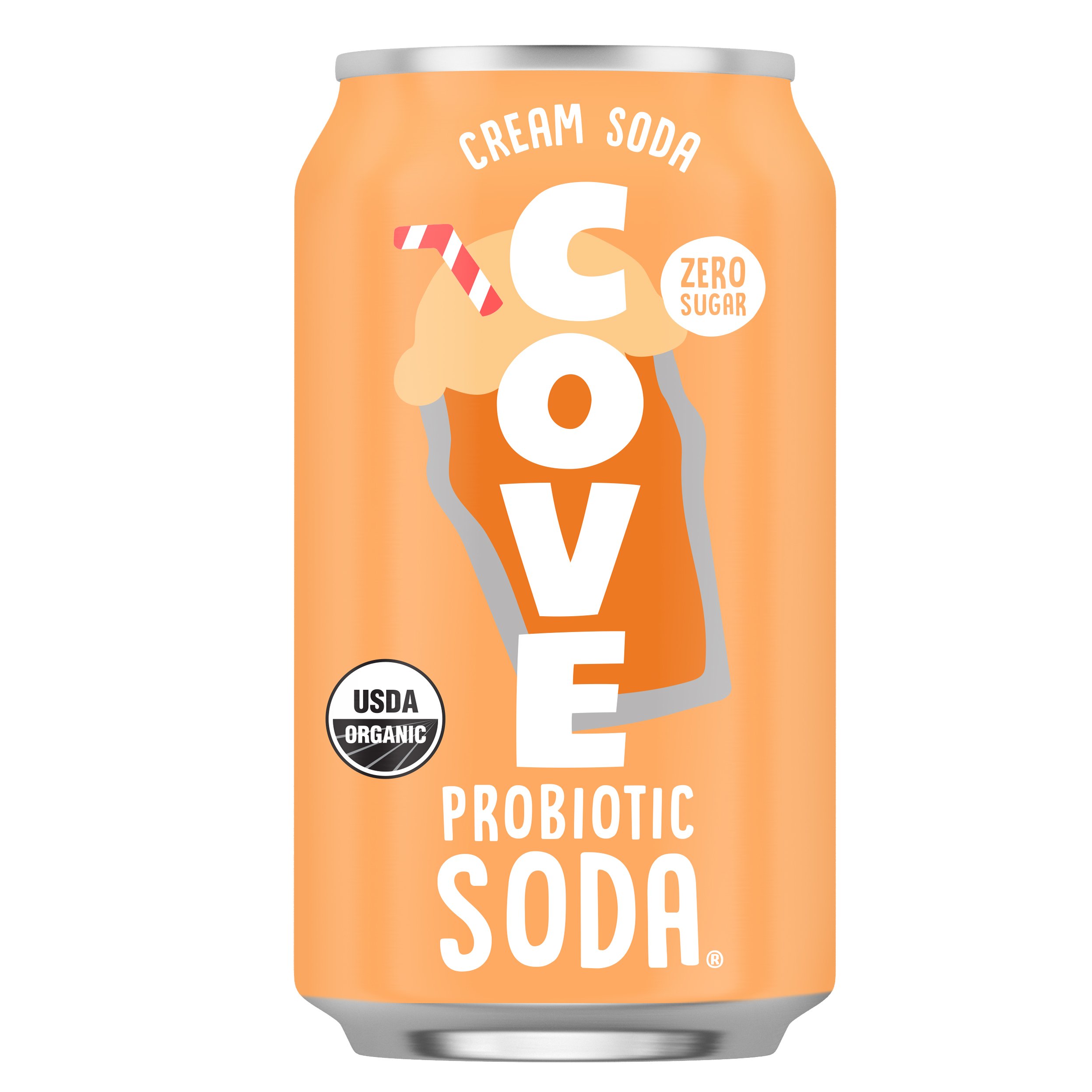 Cove Organic Zero Sugar Probiotic Soda - Cream Soda - Shop Soda at H-E-B