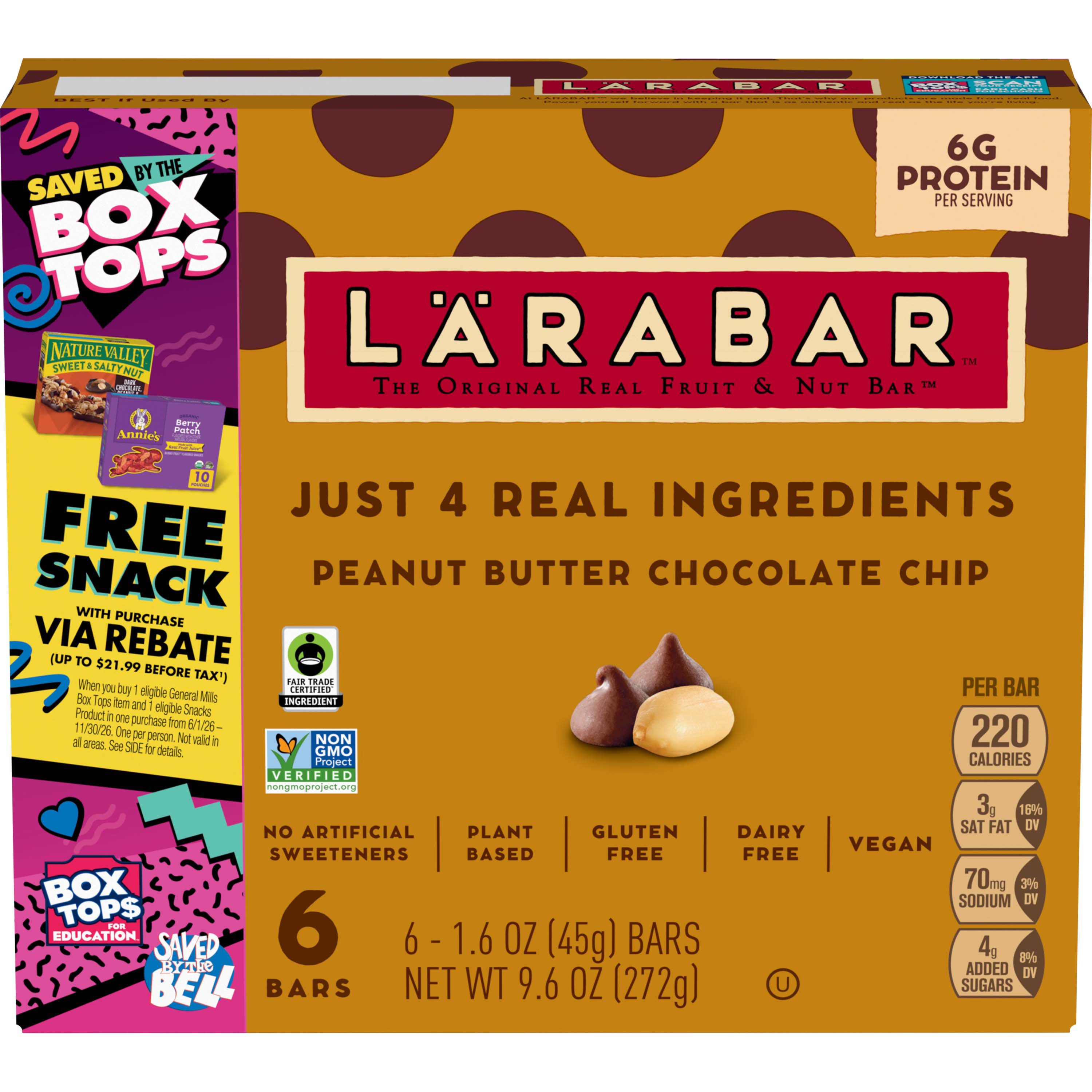 LÄRABAR Fruit & Nut Snack Bars - Peanut Butter Chocolate Chip - Shop ...