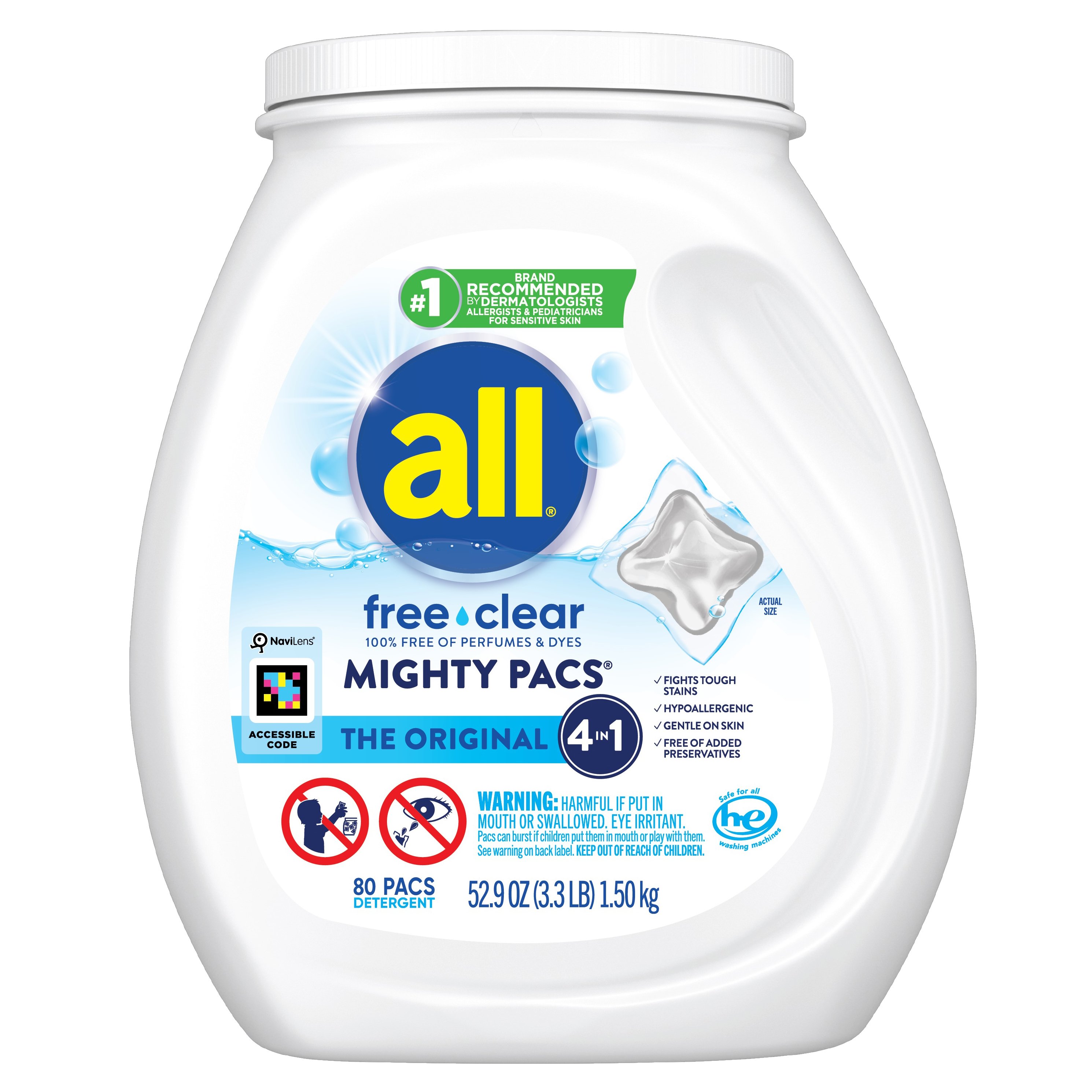 all Free & Clear Mighty Laundry Detergent Pacs - Shop Detergent at H-E-B