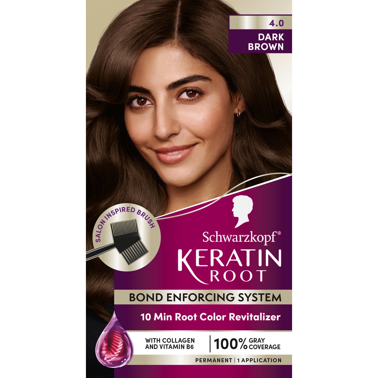 Schwarzkopf Keratin Root Color Revitalizer - 4.0 Dark Brown - Shop Hair ...