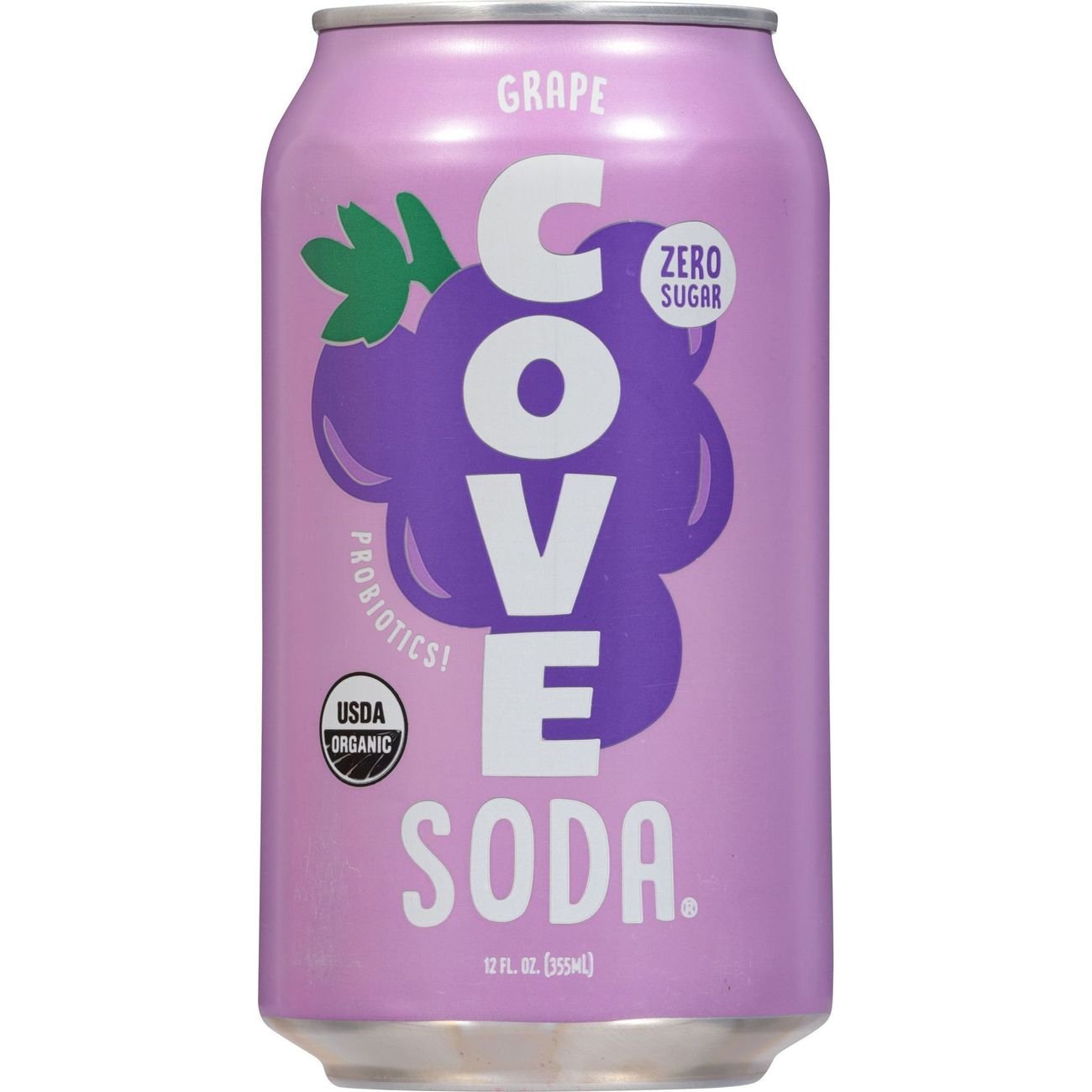 Cove Organic Zero Sugar Probiotic Soda - Grape - Shop Soda at H-E-B