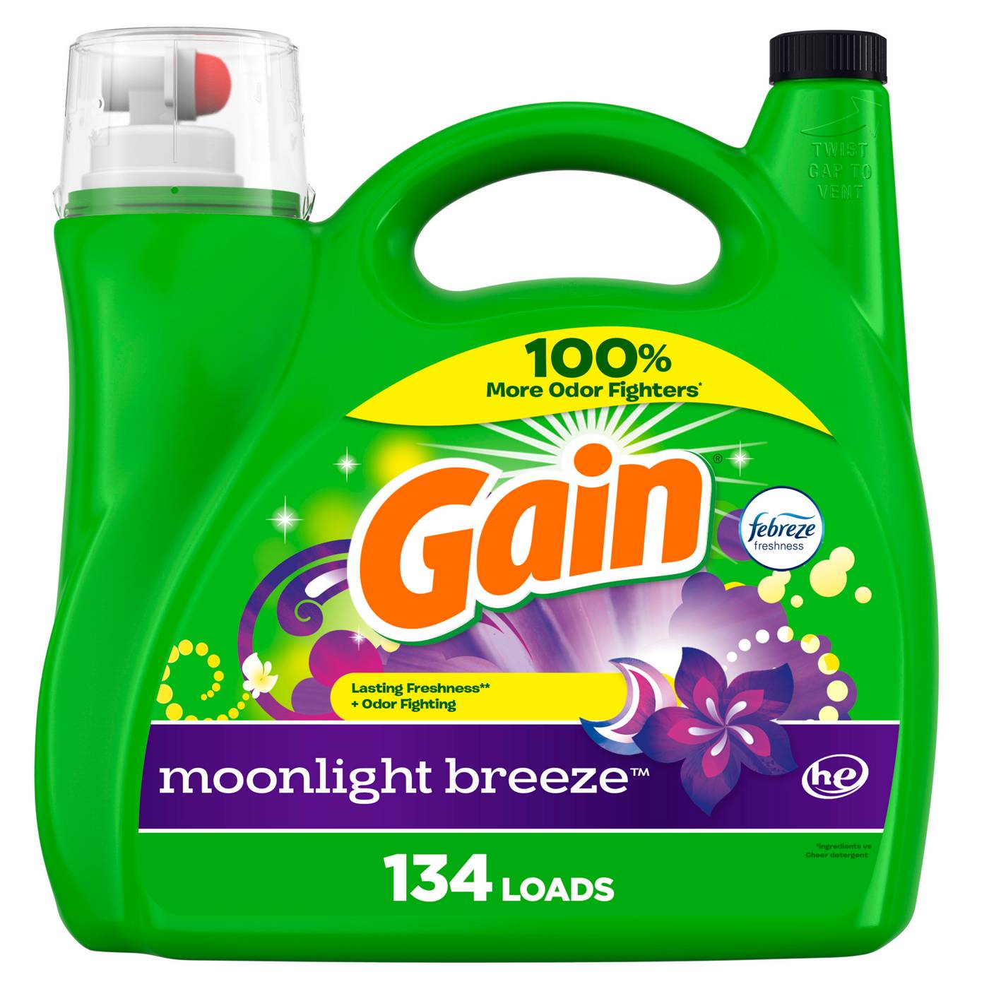 Gain Liquid Laundry Detergent, 134 Loads - Moonlight Breeze - Shop ...