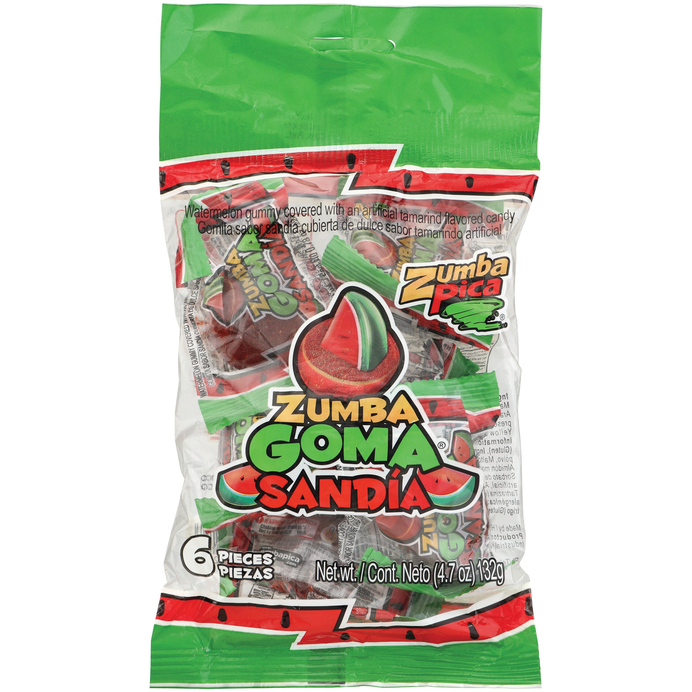 Zumba Pica Goma Sandia Tamarind Gummy Candy, 6 pc - Shop Candy at H-E-B