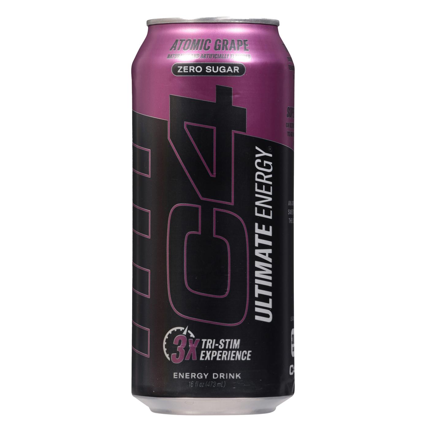 C4 Zero Sugar Ultimate Energy Drink - Atomic Grape - Shop Sports ...