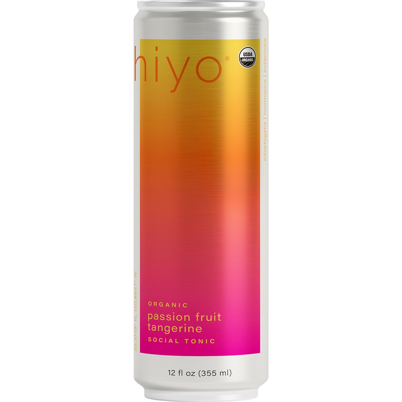 hiyo Organic Non-Alcoholic Social Tonic - Passion Fruit Tangerine ...
