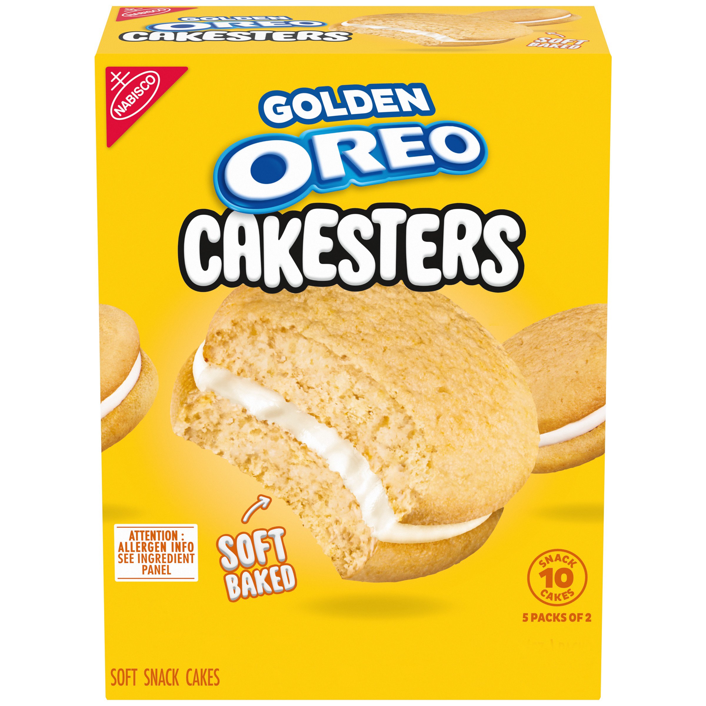 OREO Golden Cakesters Soft Snack Cakes Two-Packs - Shop Snack cakes at ...