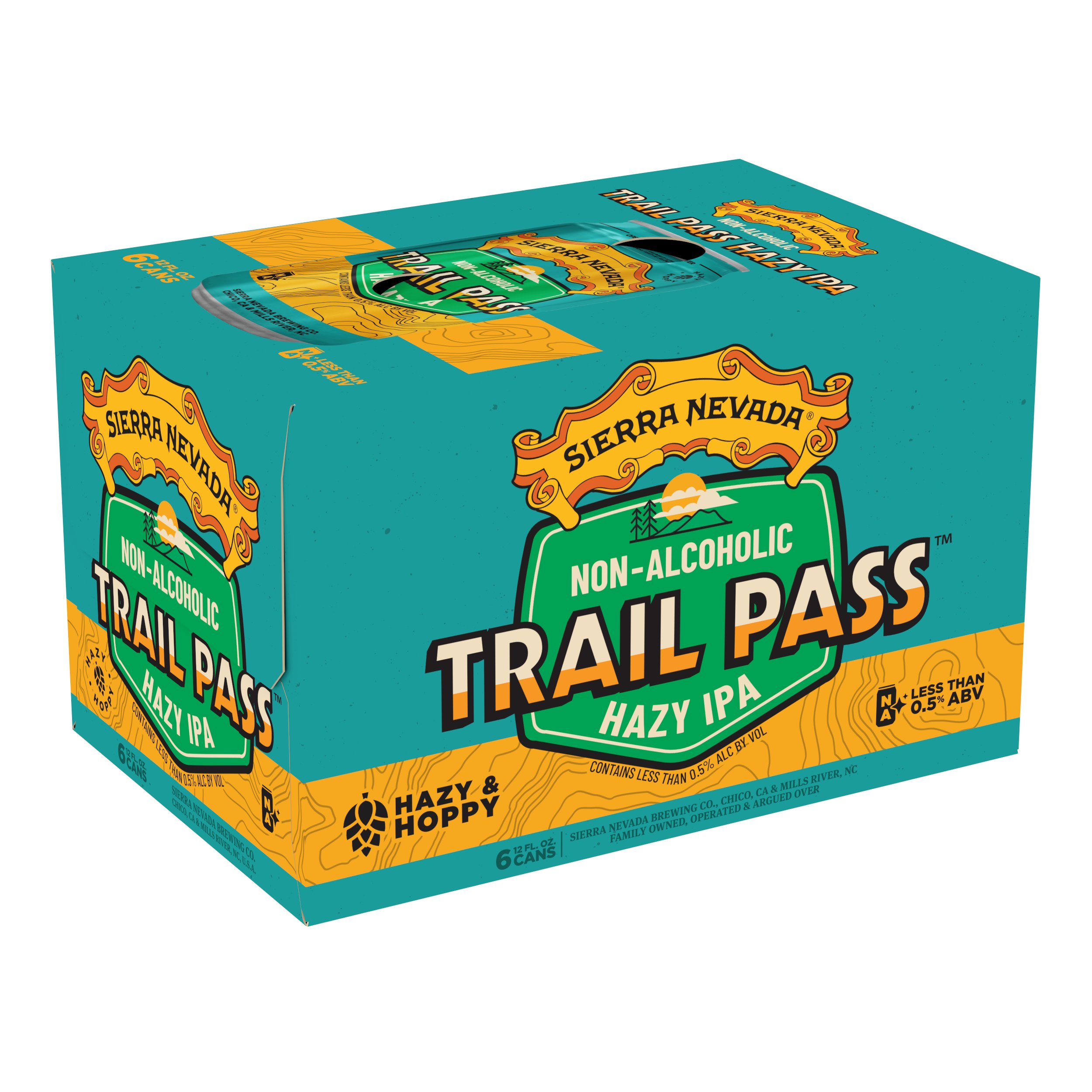 Sierra Nevada Trail Pass Non Alcoholic Hazy IPA Craft Beer 6 pk Cans ...