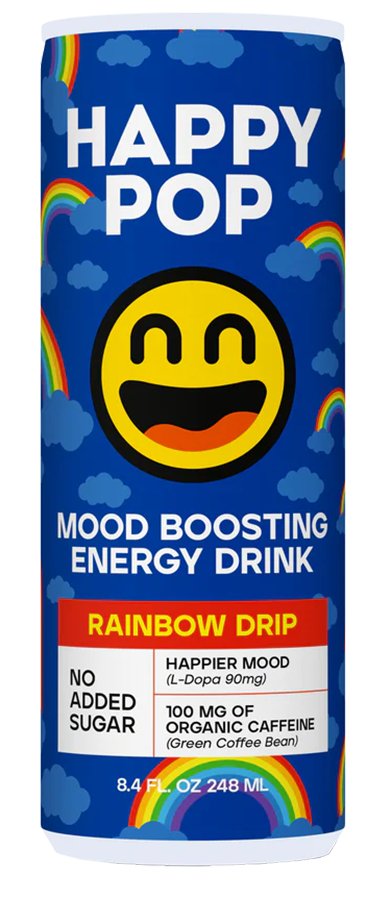 Happy Pop Mood Boosting Energy Drink - Rainbow Drip, 8.4 oz | Central ...