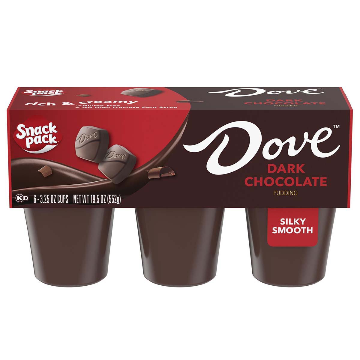Snack Pack Dove Dark Chocolate Pudding Cups - Shop Pudding & gelatin at ...