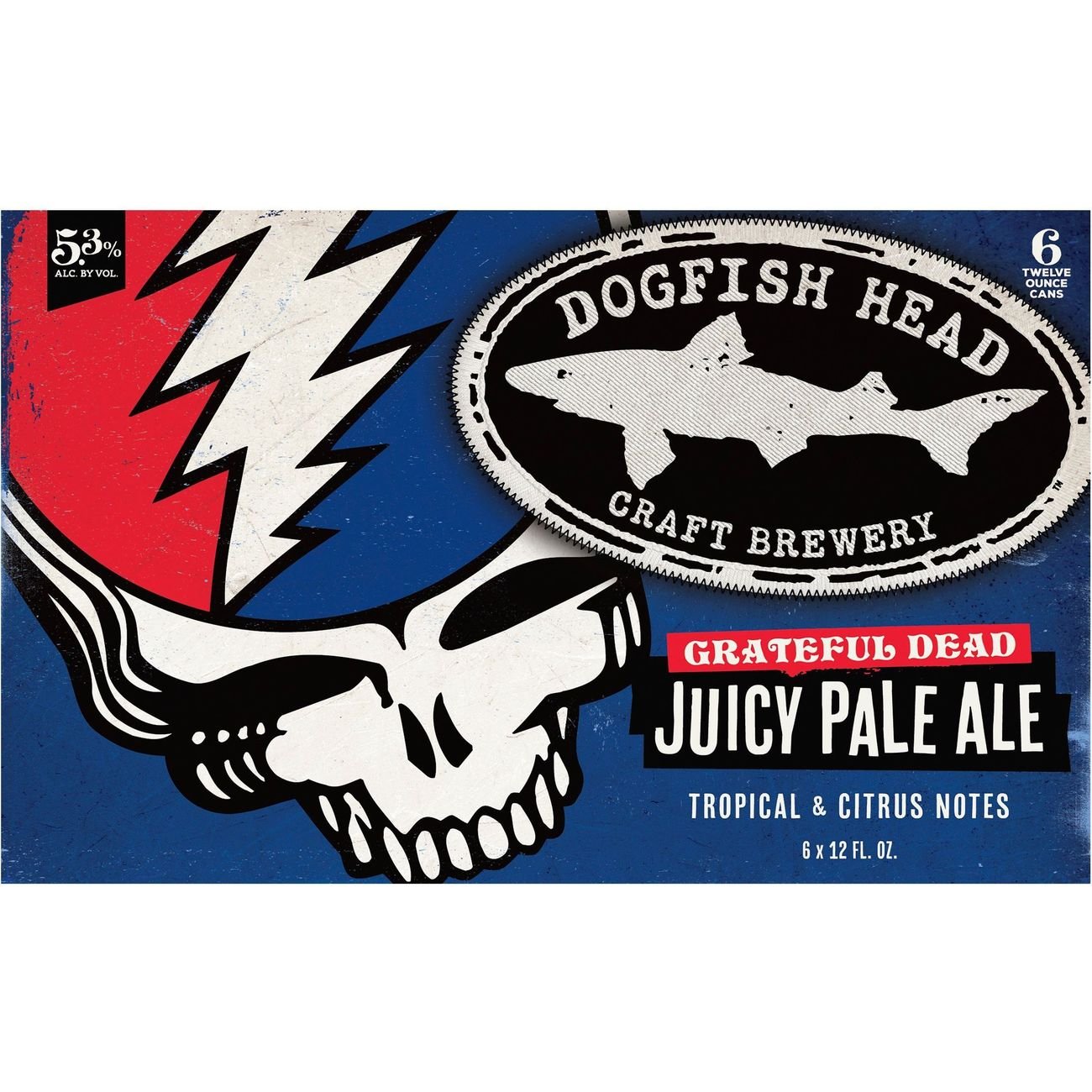 Dogfish Head Grateful Dead Juicy Pale Ale Beer 6 pk Cans - Shop Beer at ...