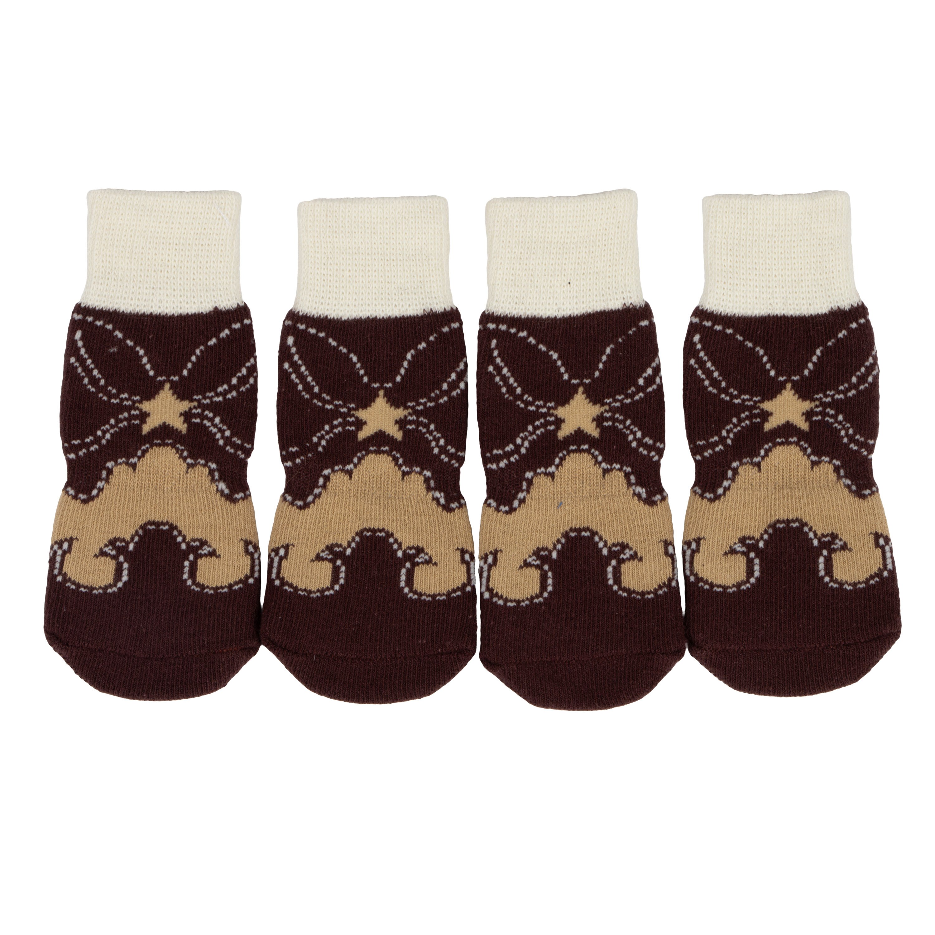 Simply Dog Brown Cowboy Boot Socks - Shop Clothes at H-E-B