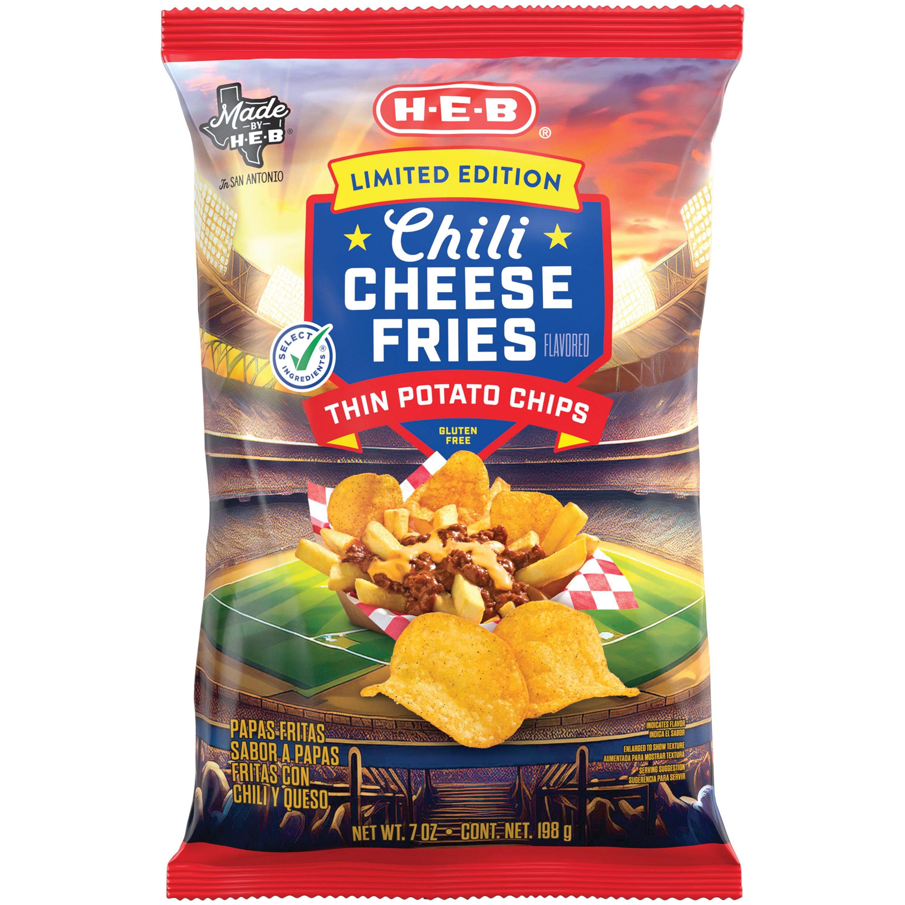 H-E-B Thin Potato Chips - Chili Cheese Fries - Shop Chips at H-E-B