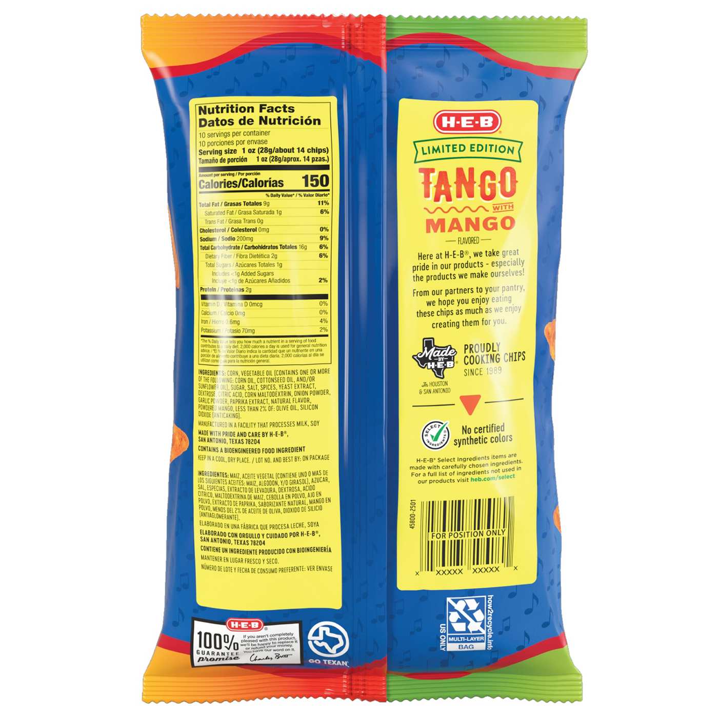 H-E-B Tango with Mango Flavored Tortilla Chips - Shop Chips at H-E-B