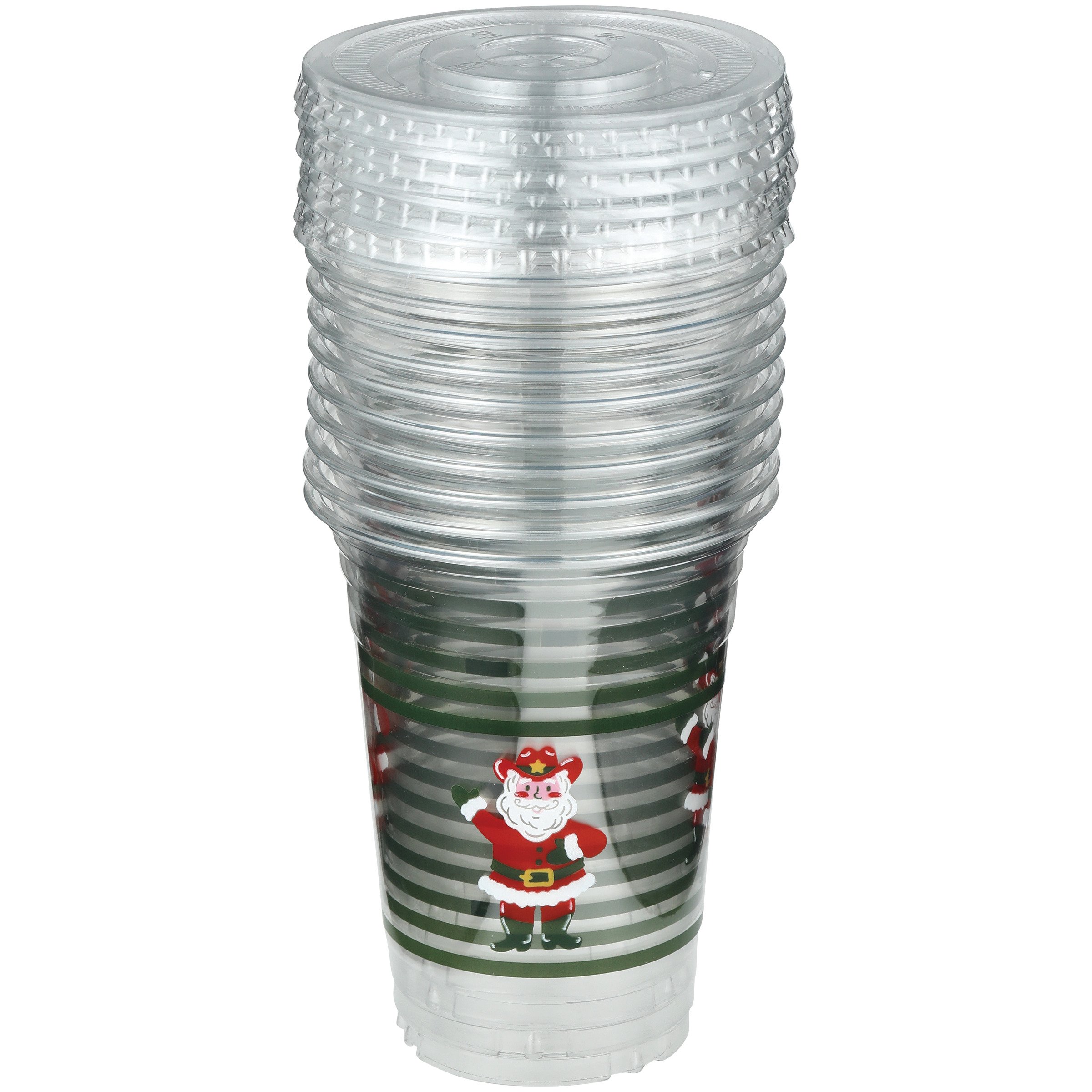 Destination Holiday Cowboy Santa Plastic Cups, 16 oz - Shop Seasonal ...