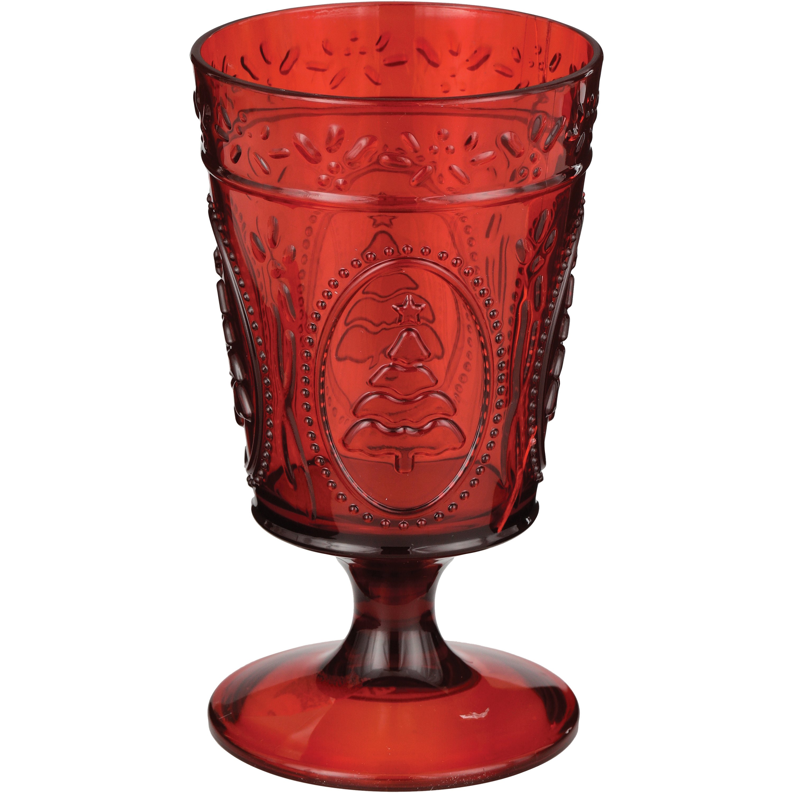 Destination Holiday Christmas Tree Hobnail Plastic Goblet - Red - Shop ...
