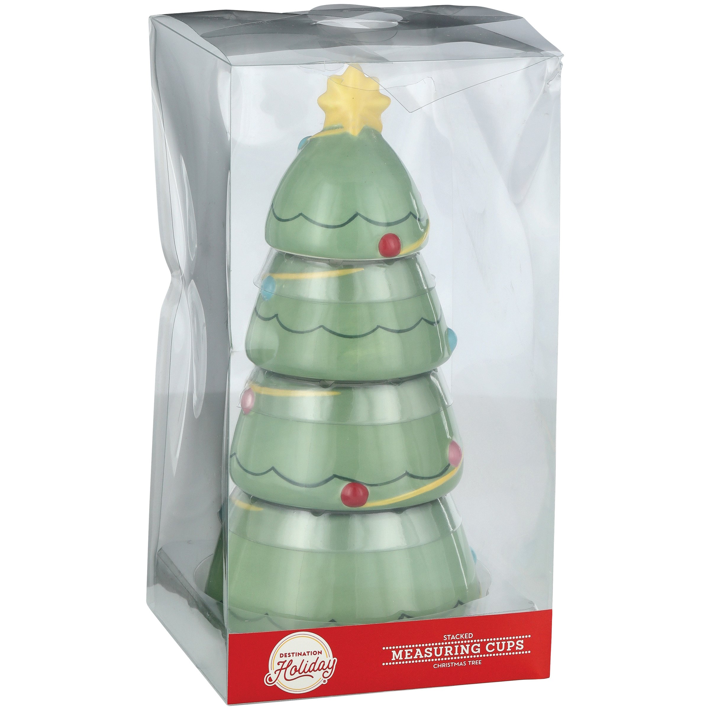 Destination Holiday Christmas Tree Stacked Measuring Cups - Shop Baking ...