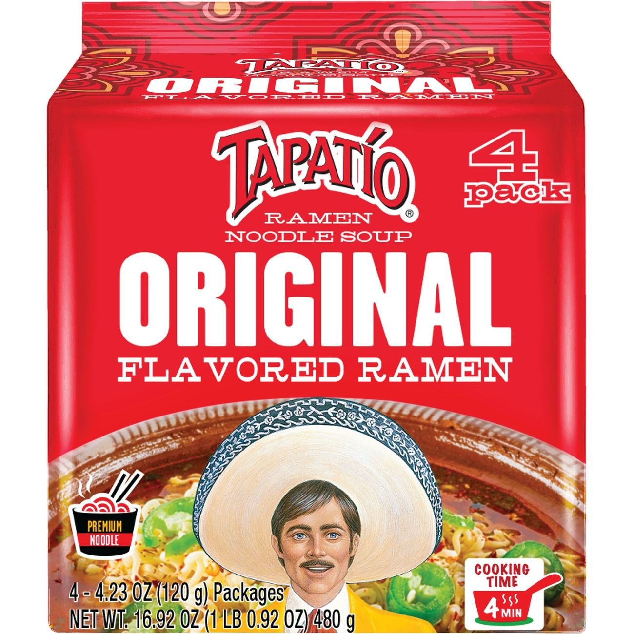 Tapatio Ramen Noodle Soup Original 4 Pack - Shop Soups & chili at H-E-B