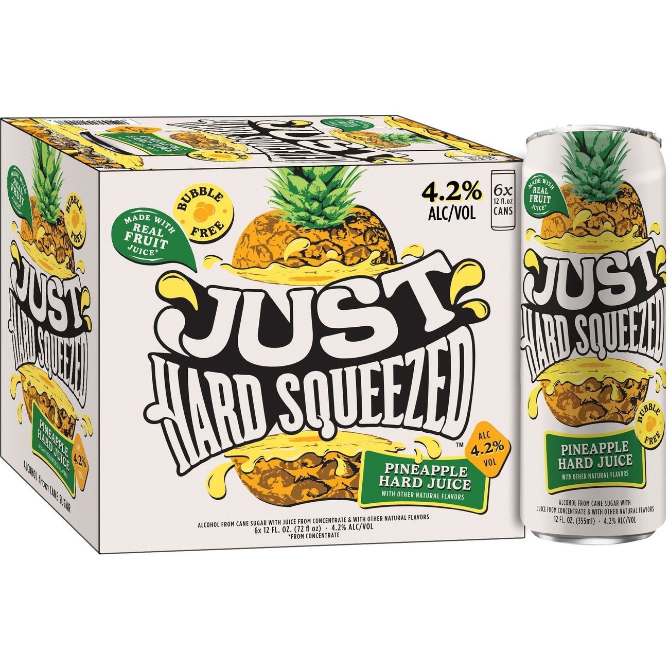 Just Hard Squeezed Pineapple Hard Juice 6 pk Cans - Shop Malt beverages ...