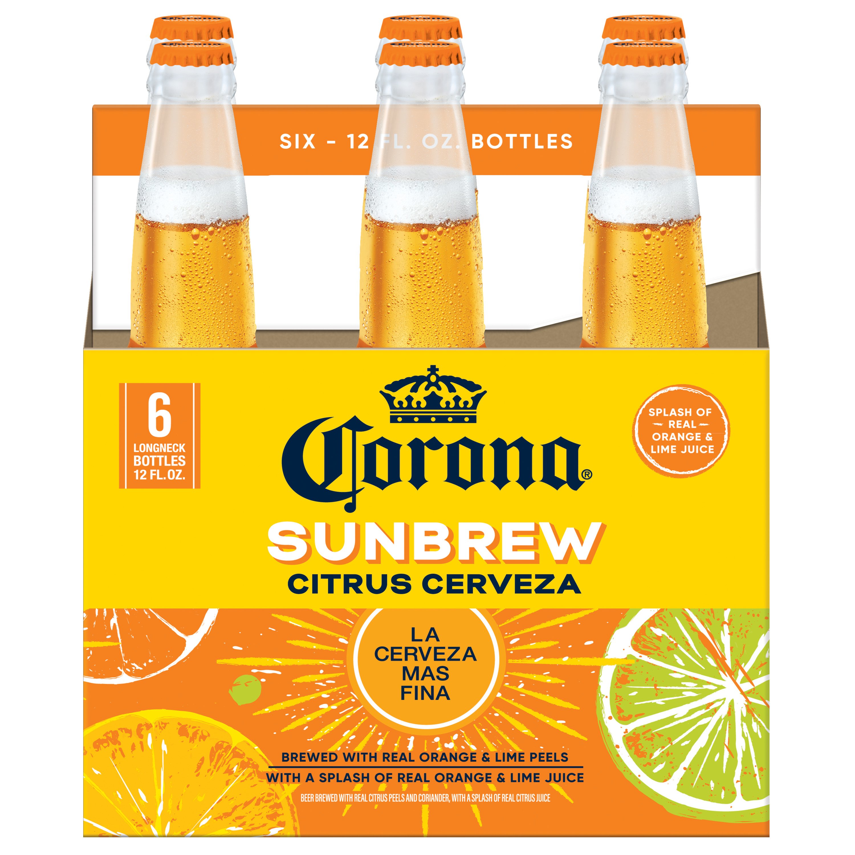 Corona Sunbrew Citrus Cerveza Mexican Import Beer, 6 pk - Shop Beer at ...
