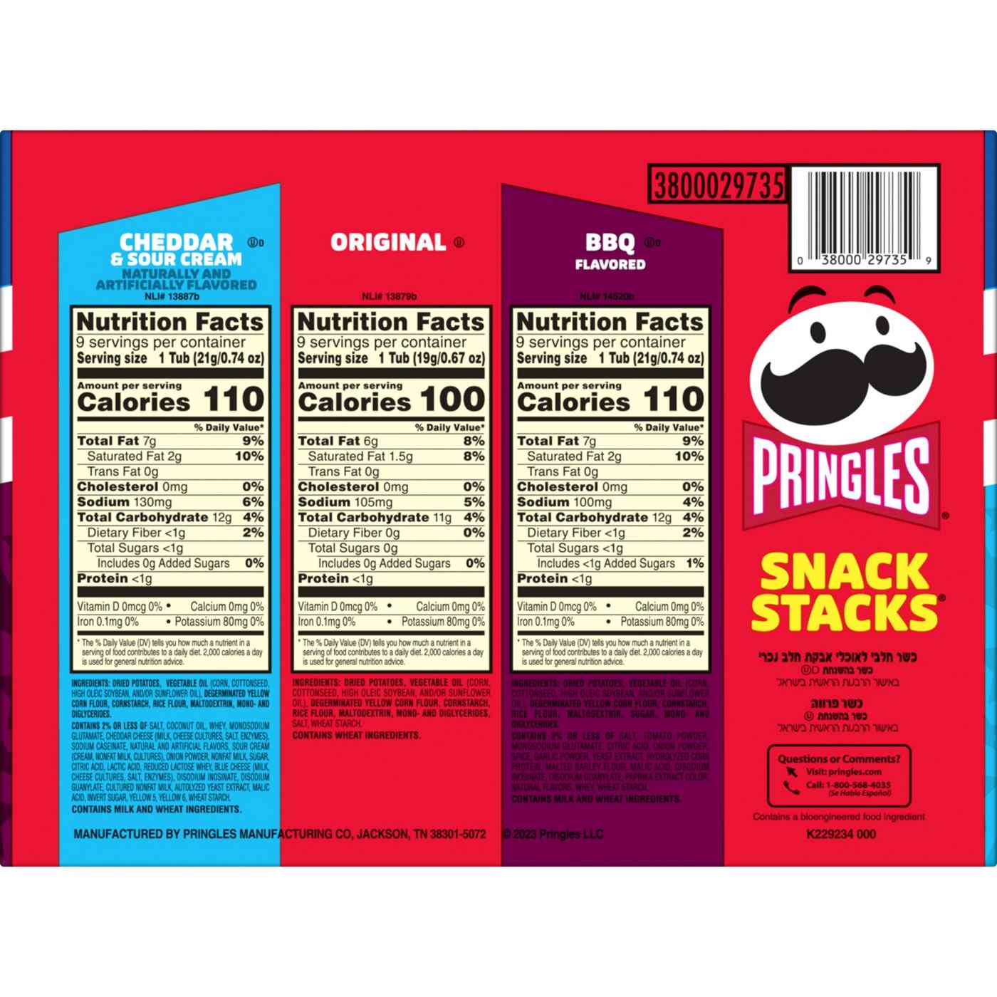 Pringles Potato Crisps Chips Summer Fun Variety Pack Snack Stacks Cups ...