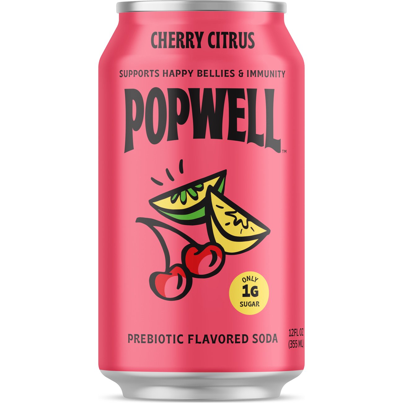 Popwell Prebiotic Soda - Cherry Citrus - Shop Soda at H-E-B