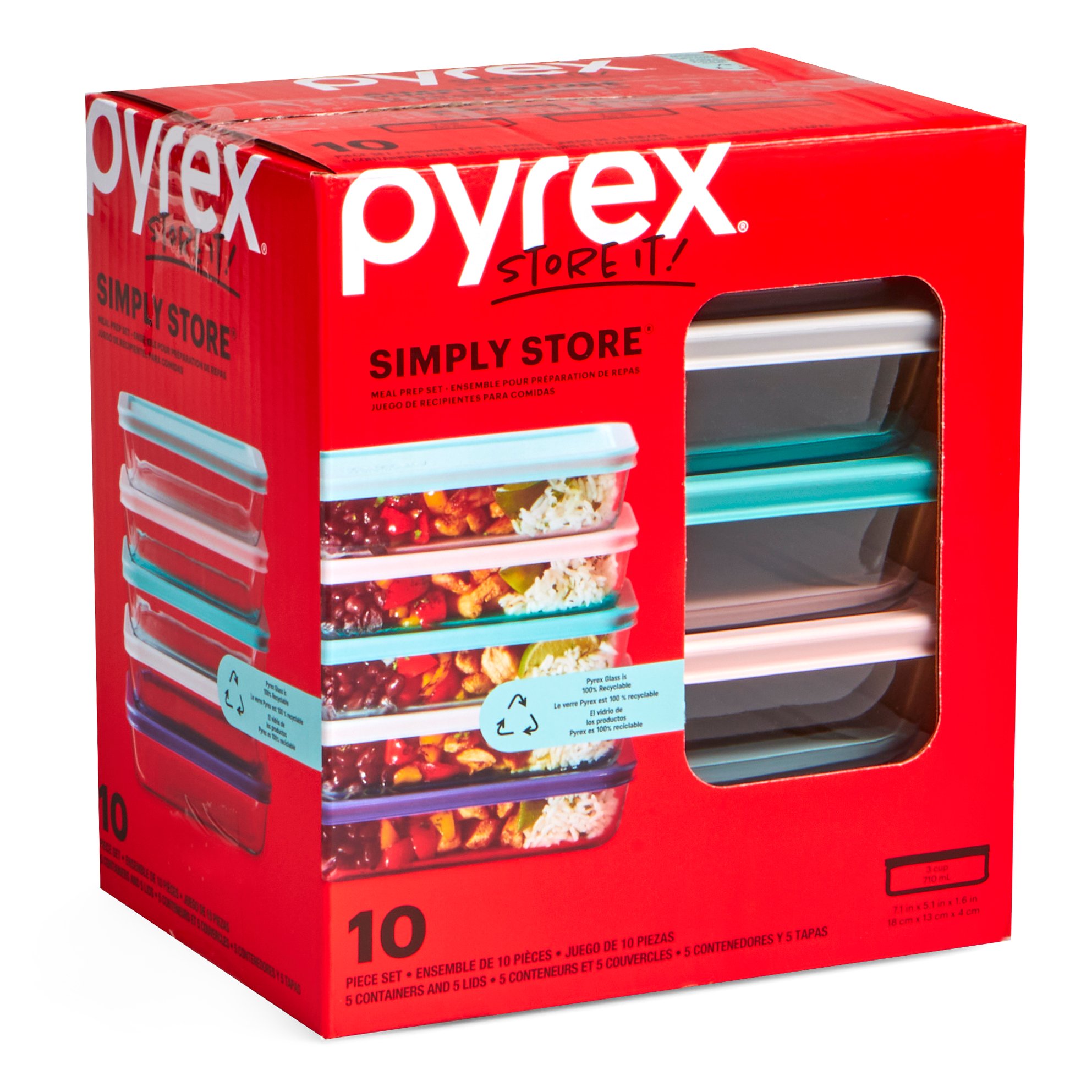 Pyrex Rectangle Meal Prep Food Storage Set - Shop Containers at H-E-B