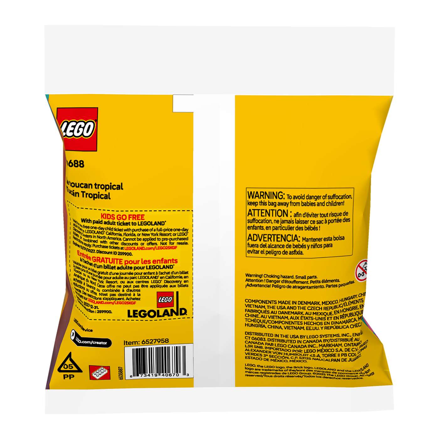 LEGO Creator 3 in 1 Tropical Toucan Set - Shop Lego & building blocks ...