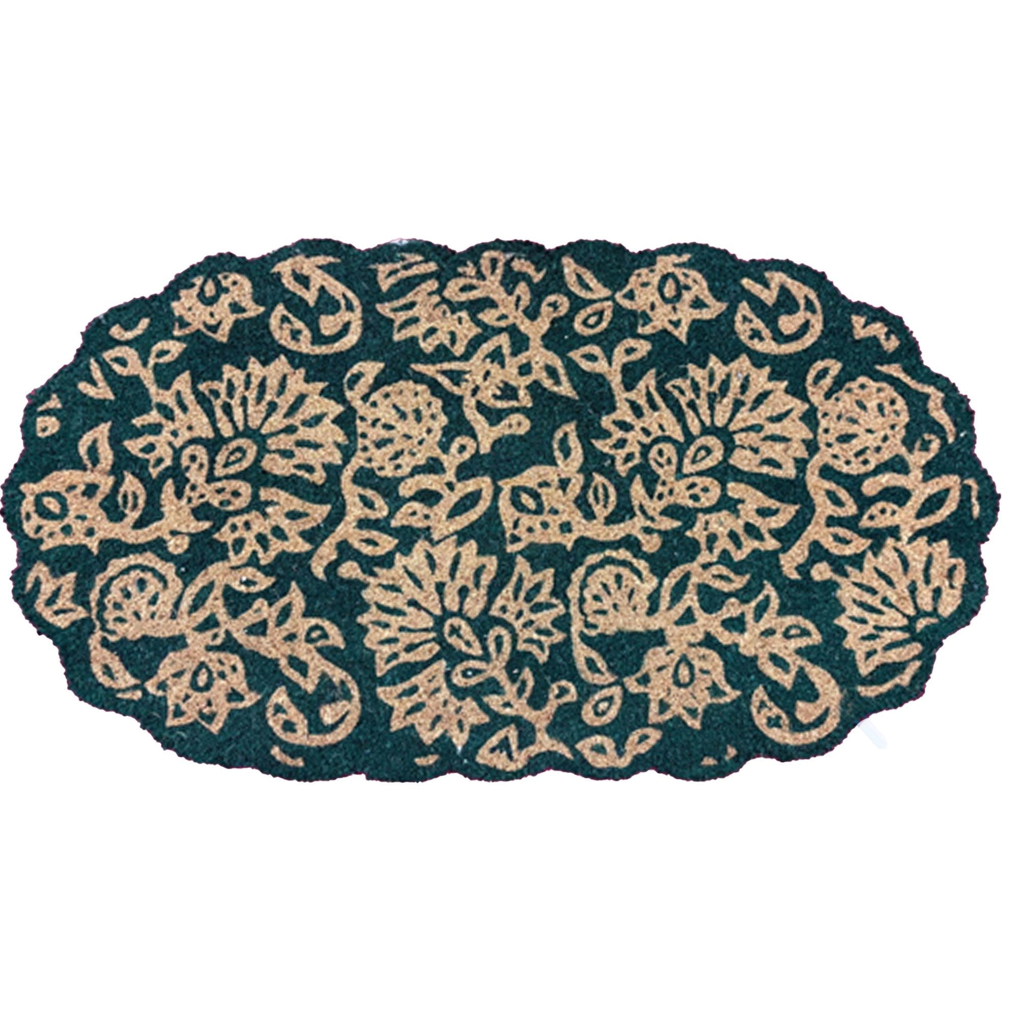 Haven + Key Coir Doormat - Oval Garden with Scalloped Edge - Shop ...