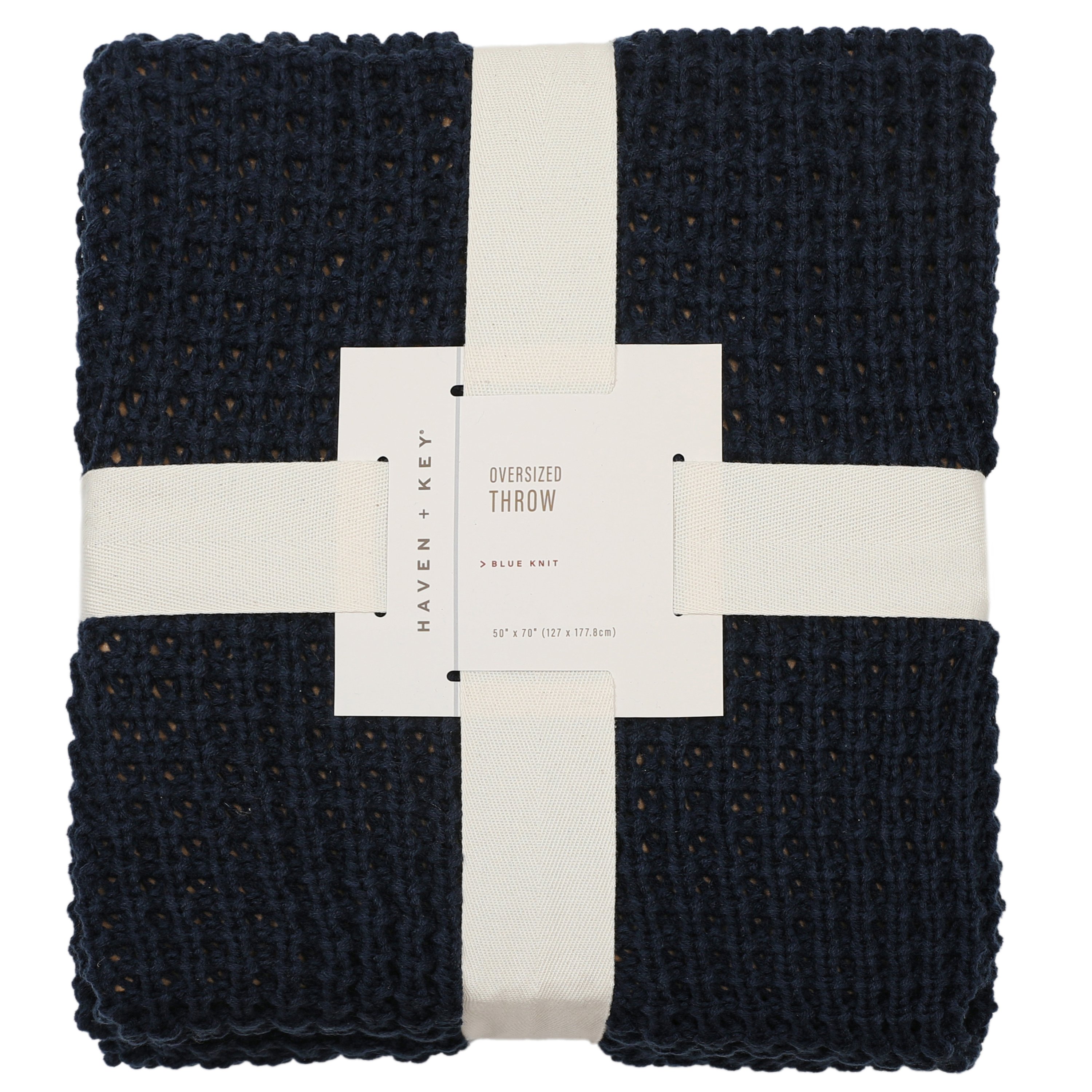 Haven + Key Oversized Knitted Throw Blanket - Blue - Shop Seasonal ...