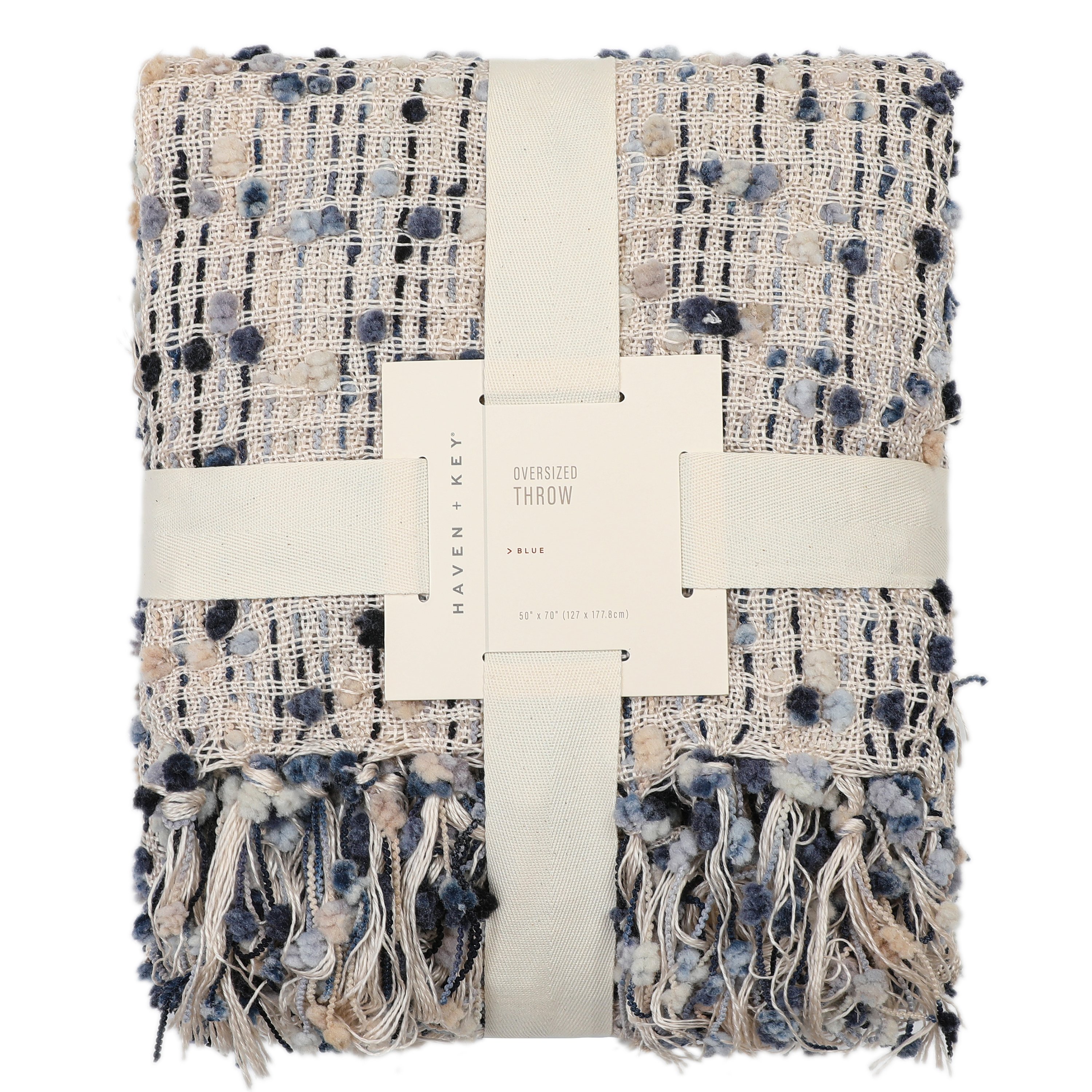 Haven + Key Oversized Dot Textured Throw Blanket - Blue - Shop Seasonal ...