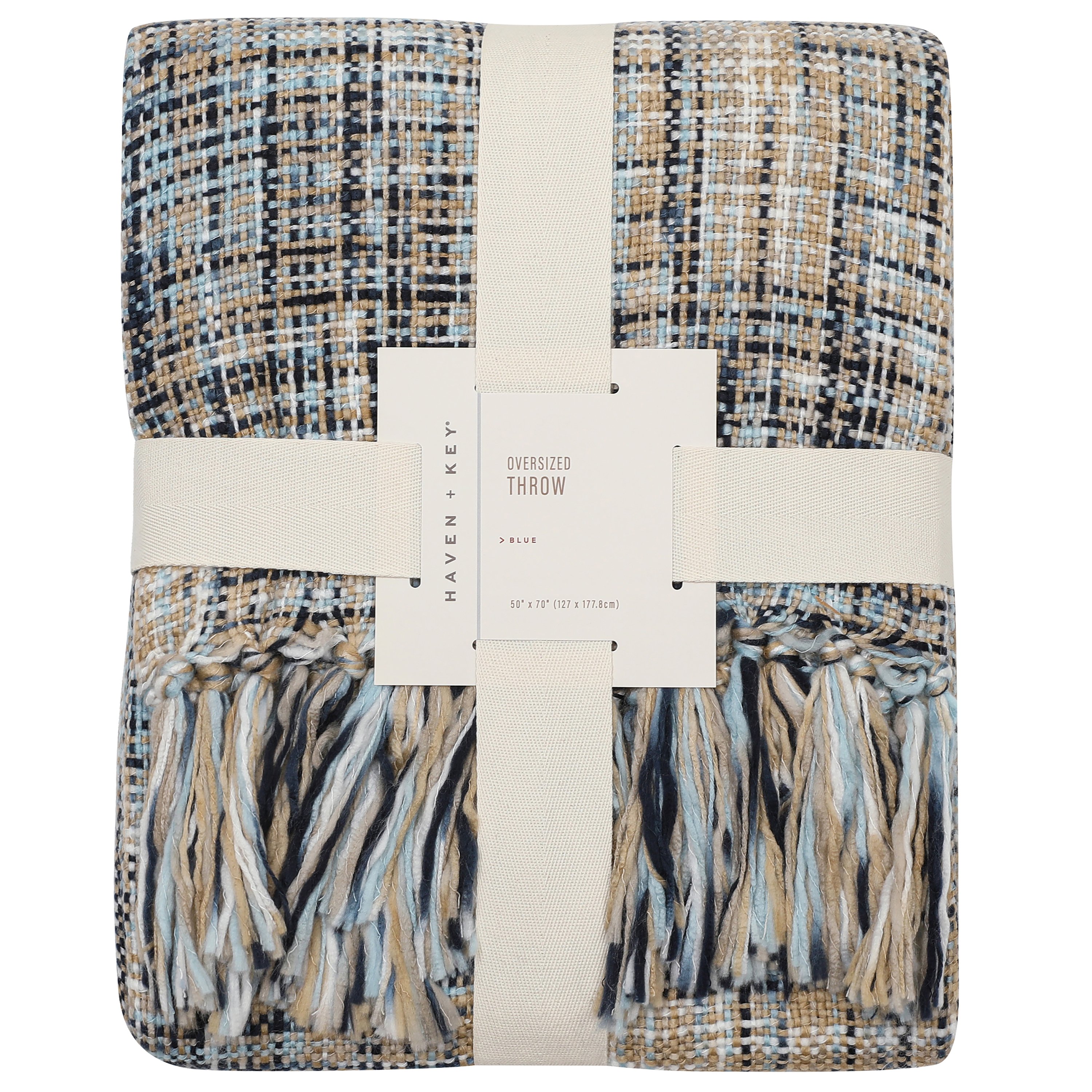 Haven + Key Oversized Multi Tone Throw Blanket - Blue - Shop Seasonal ...