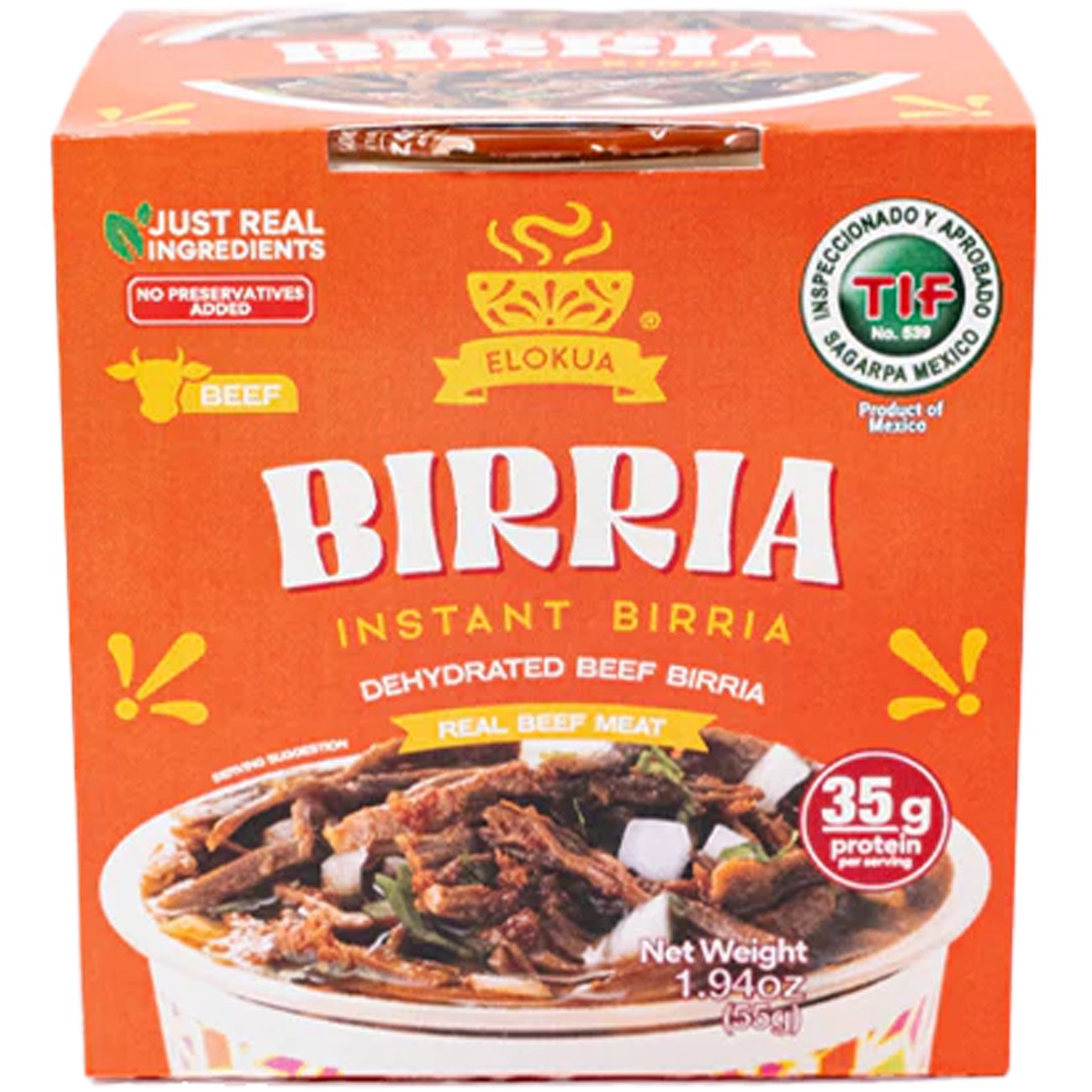 Elokua Traditional Mexican Birria Soup Instant Cup, 1.94 oz | Central ...