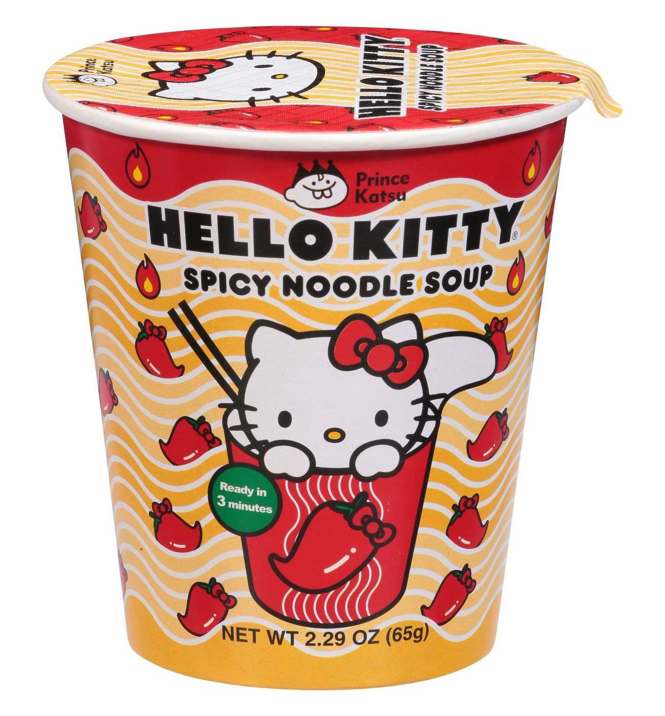 Prince Katsu Hello Kitty Instant Ramen Noodle Soup Cup - Spicy - Shop ...