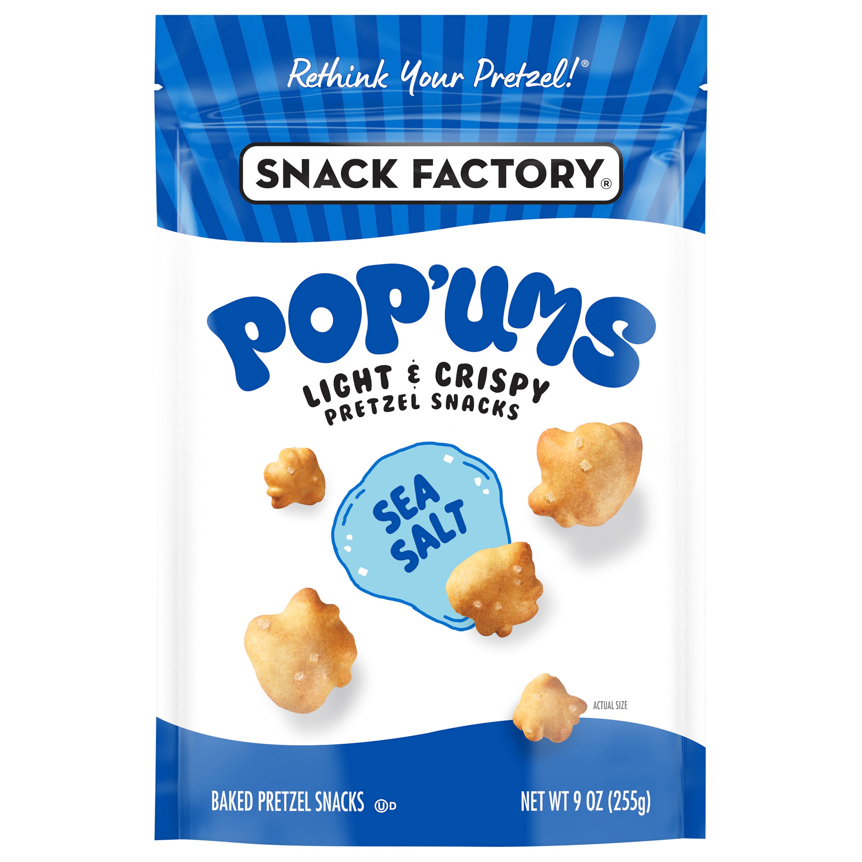 Snack Factory Pop'ums Baked Pretzel Snacks - Sea Salt - Shop Chips at H-E-B