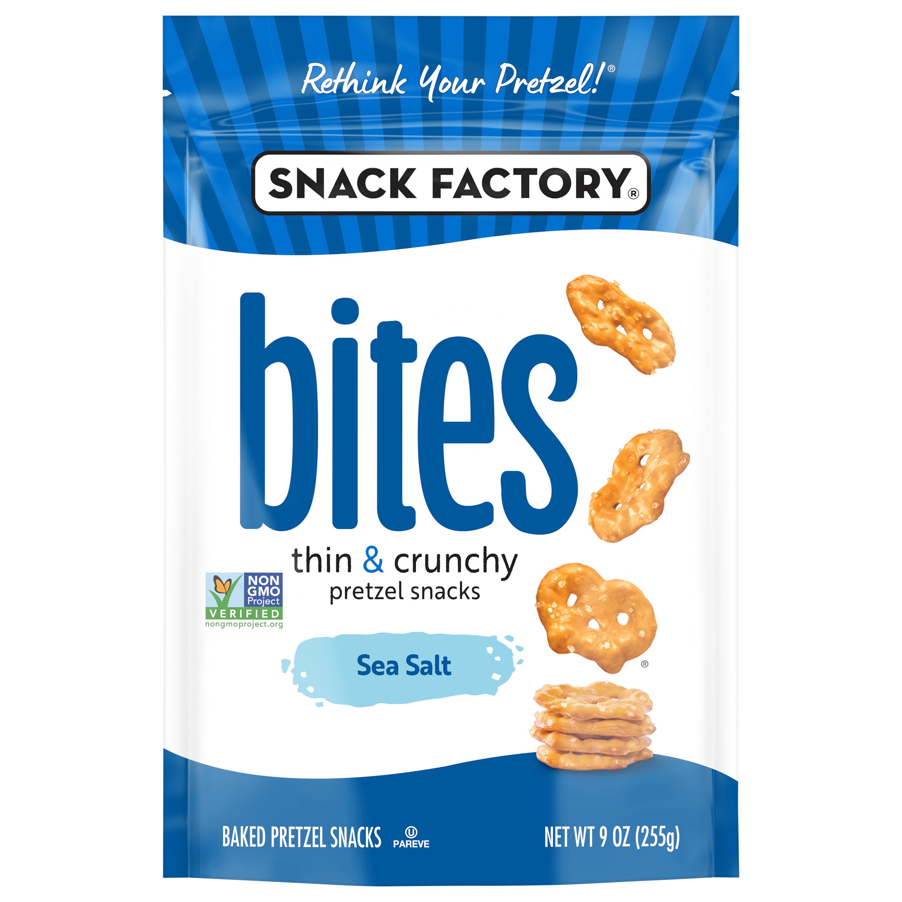 Snack Factory Bites Baked Pretzel Snacks - Sea Salt - Shop Chips at H-E-B