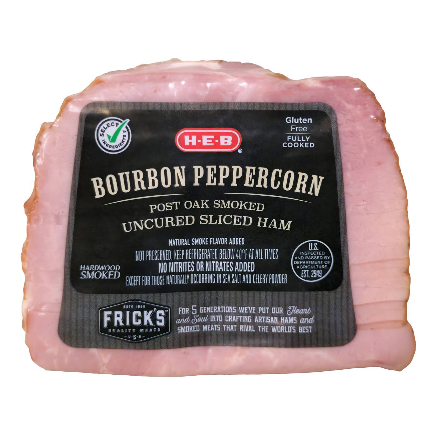 H-E-B Bourbon Peppercorn Post Oak Smoked Sliced Ham - Shop Meat at H-E-B