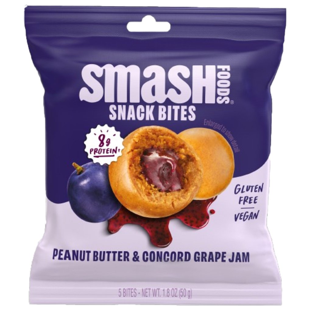 Smash Foods Snack Bites - Peanut Butter & Grape Jam - Shop Granola ...