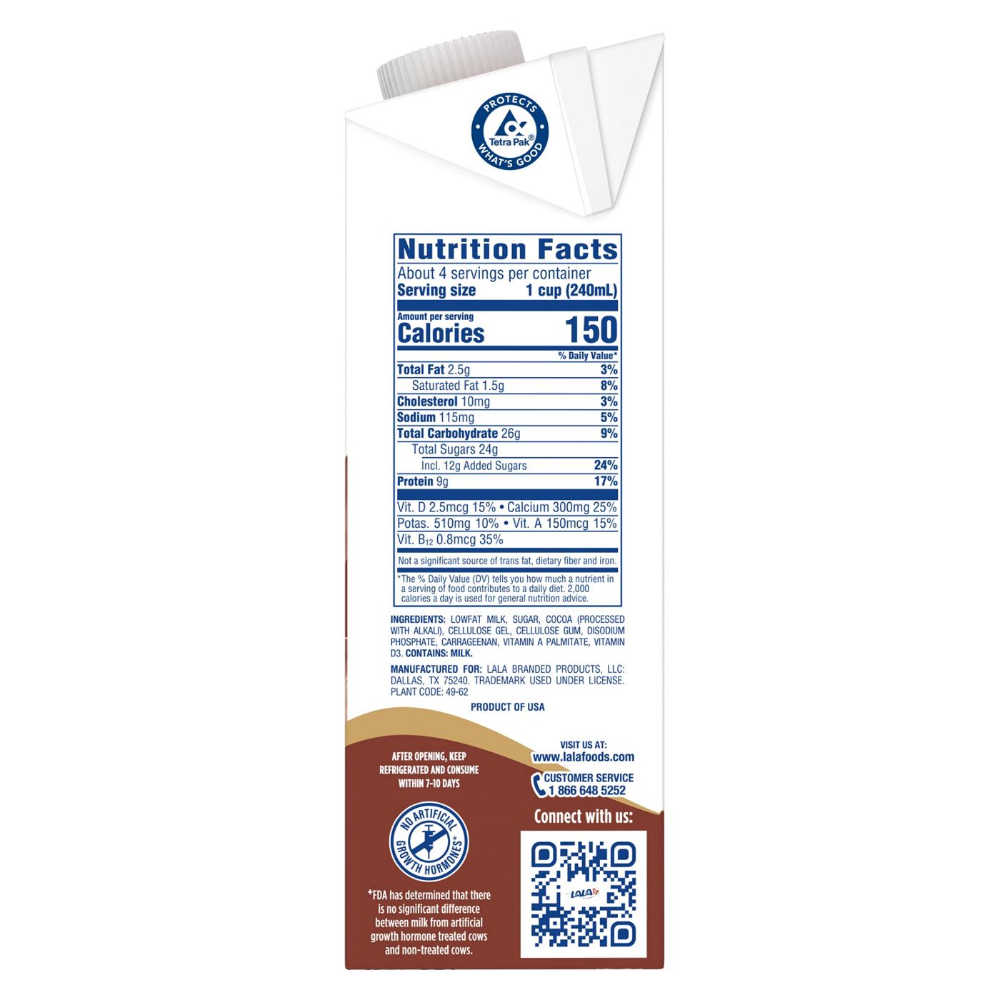 LALA Low-Fat Chocolate Milk - Shop Milk at H-E-B