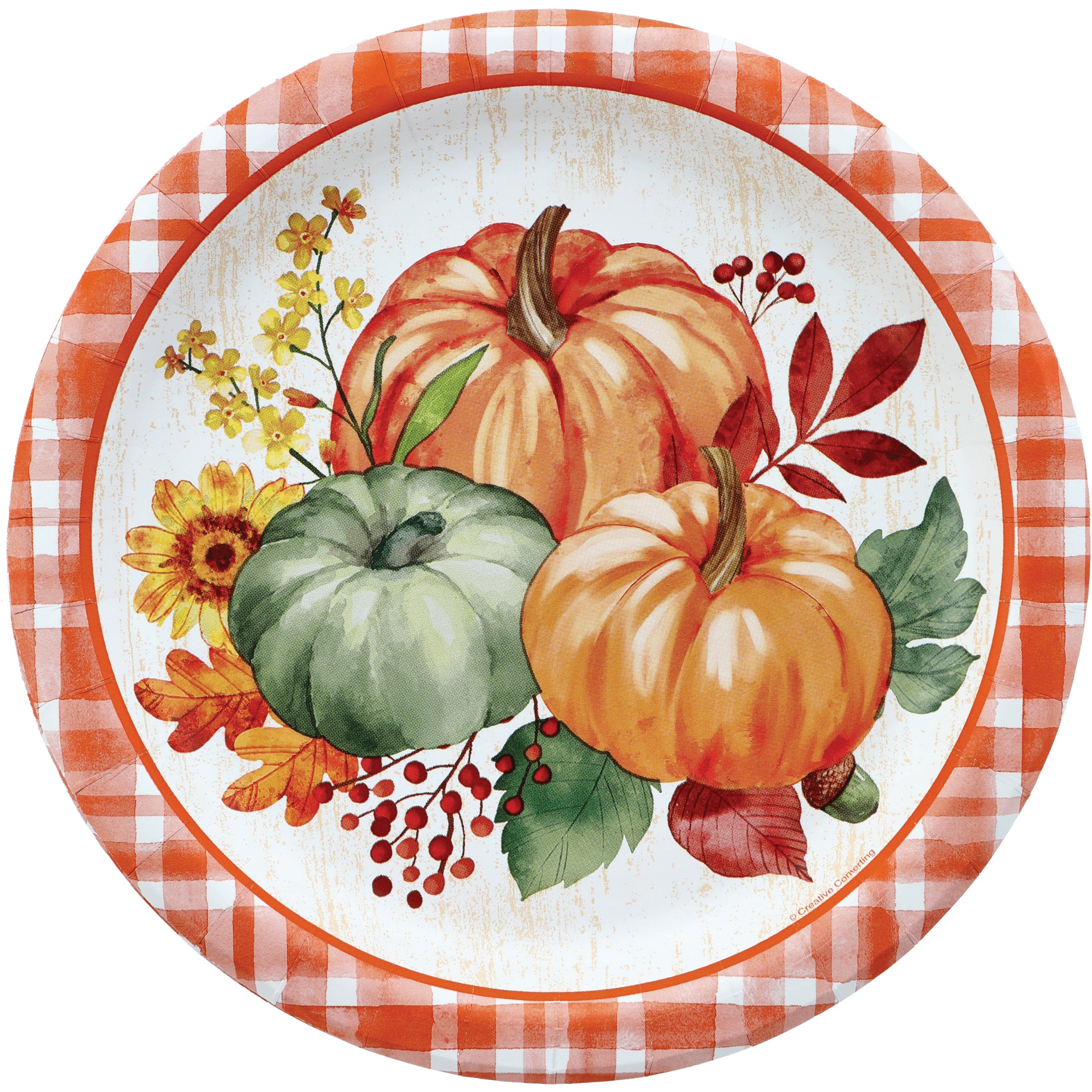 Destination Holiday Fall Pumpkins Paper Plate, 9 in. - Shop Seasonal ...