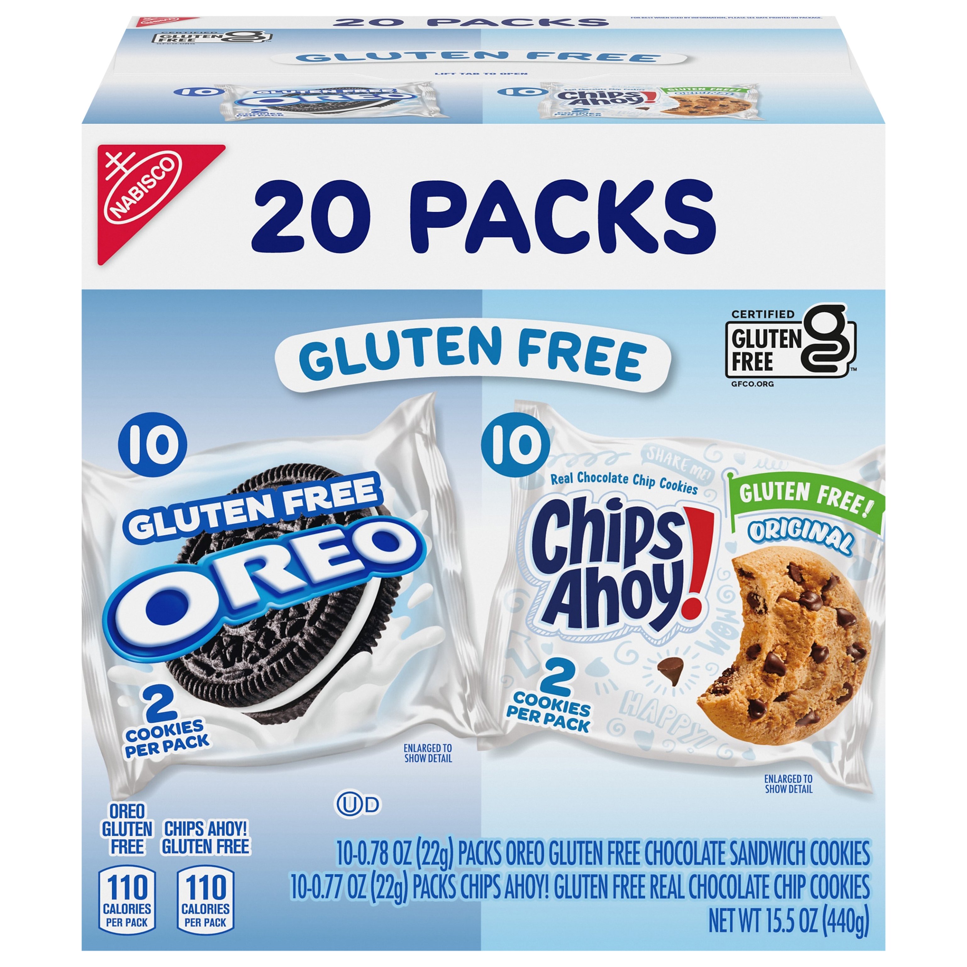 Nabisco Gluten Free Cookie Variety Pack Bags - Oreo & Chips Ahoy ...