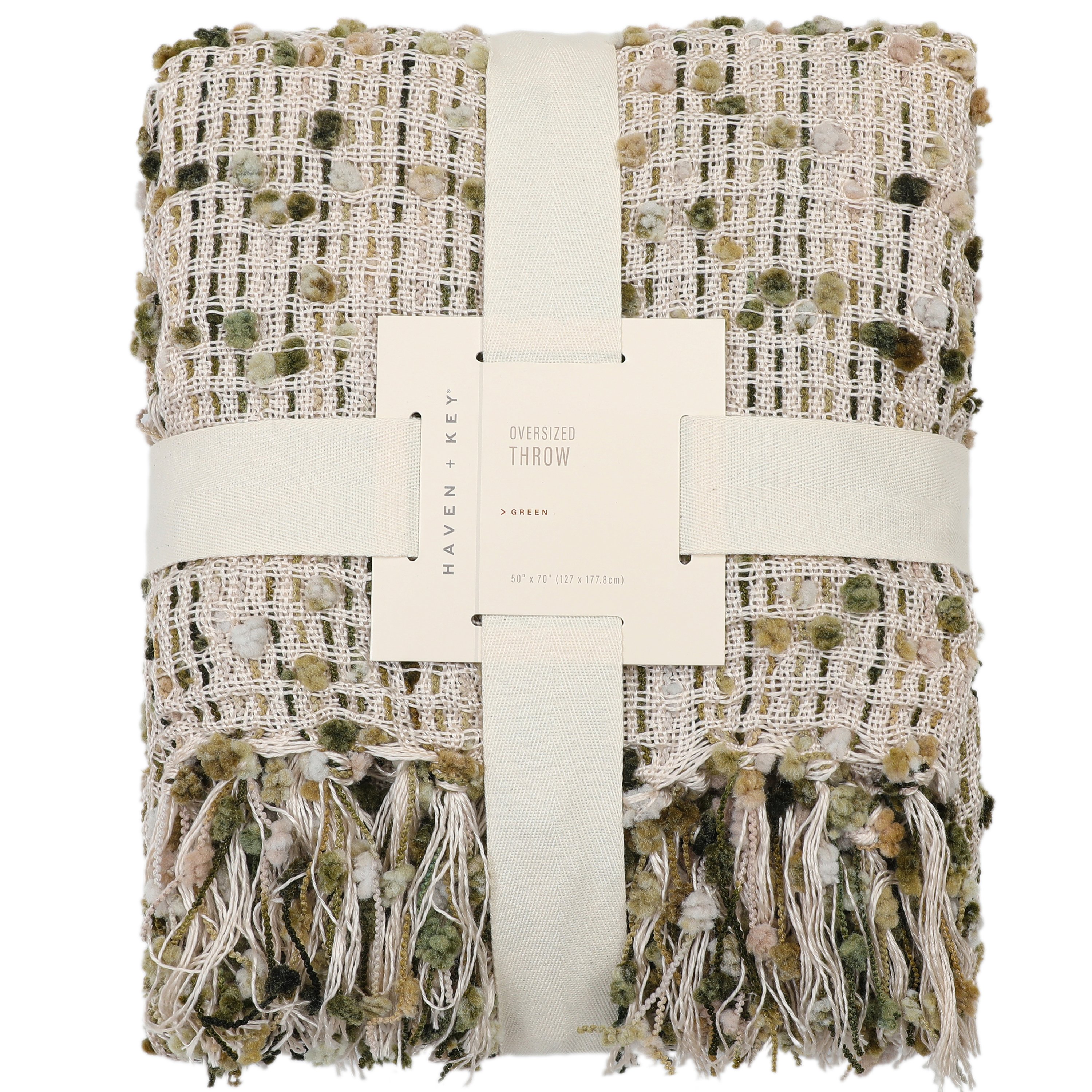 Haven + Key Oversized Dot Textured Throw Blanket - Green - Shop ...