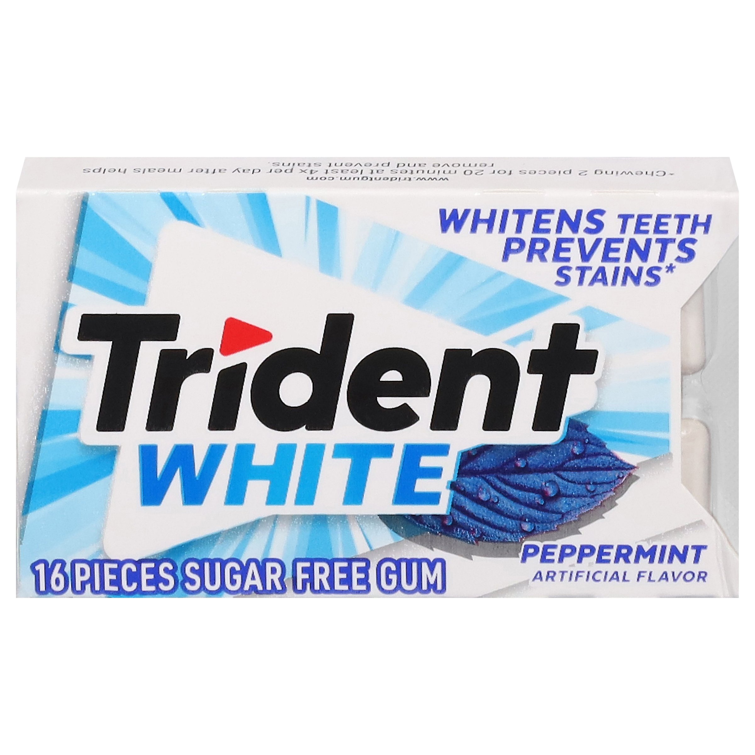Trident White Peppermint Sugar Free Gum - Shop Gum & mints at H-E-B