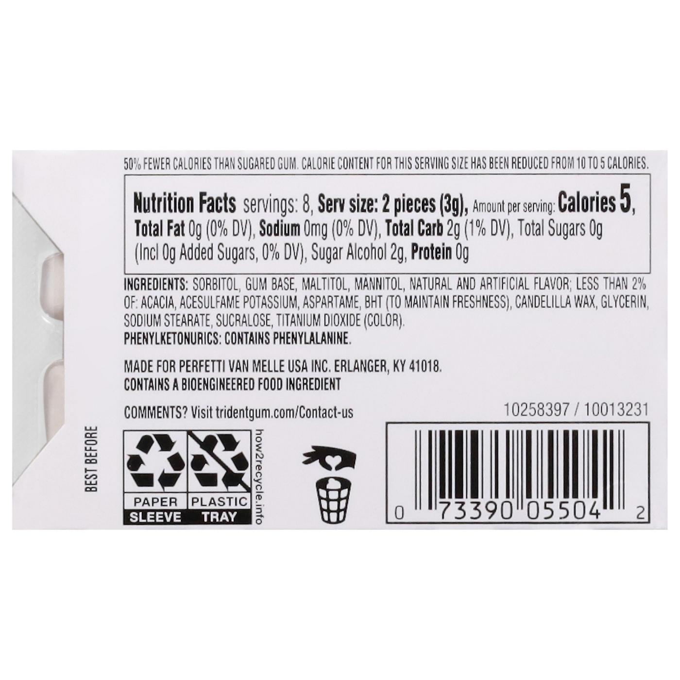 Trident White Peppermint Sugar Free Gum - Shop Gum & mints at H-E-B